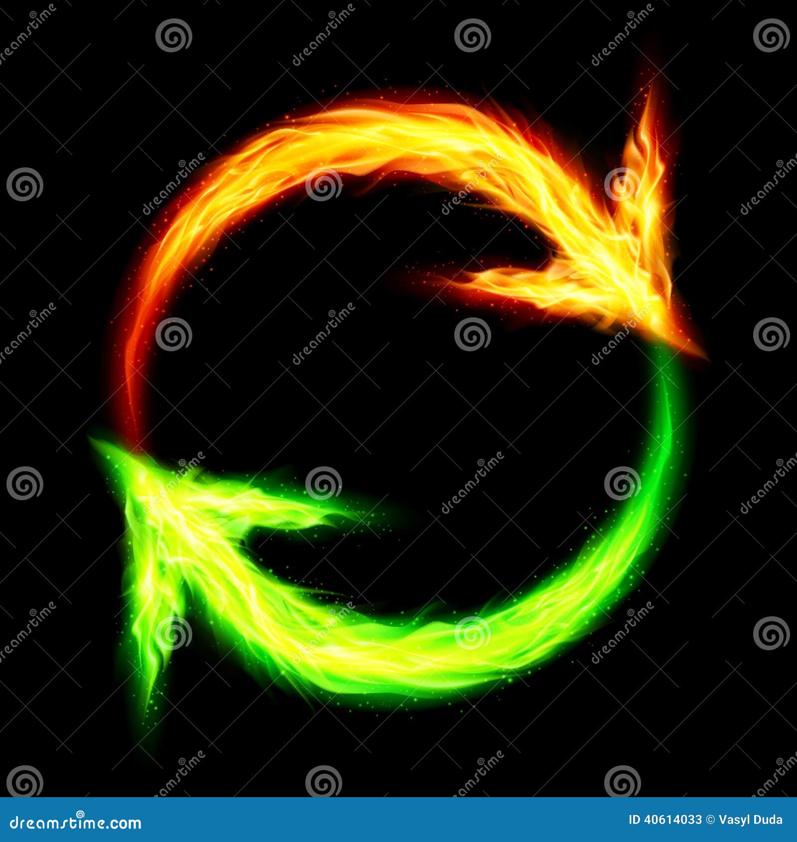 Fire circular arrows stock vector. Illustration of abstract - 40614033