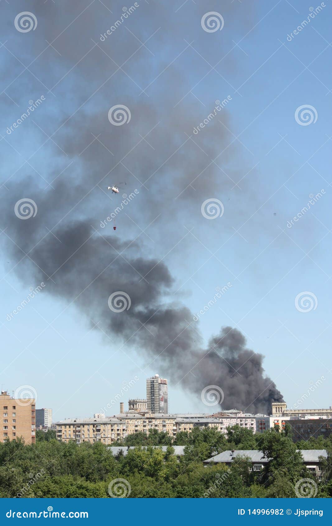 Fire in the city stock photo. Image of town, extinguish - 14996982