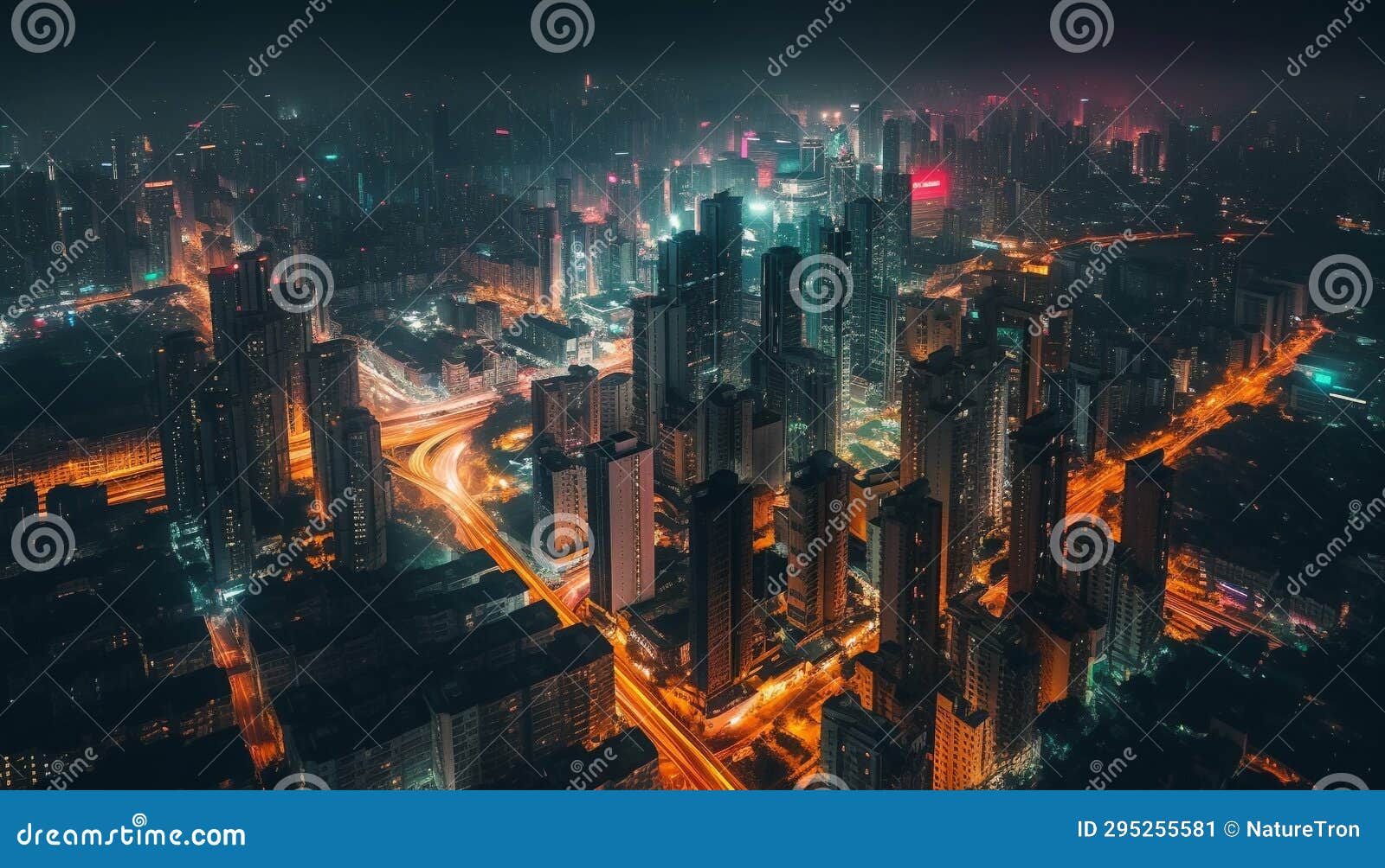 Fire in the City Fire in the Night Explosion of Fire Stock Illustration ...