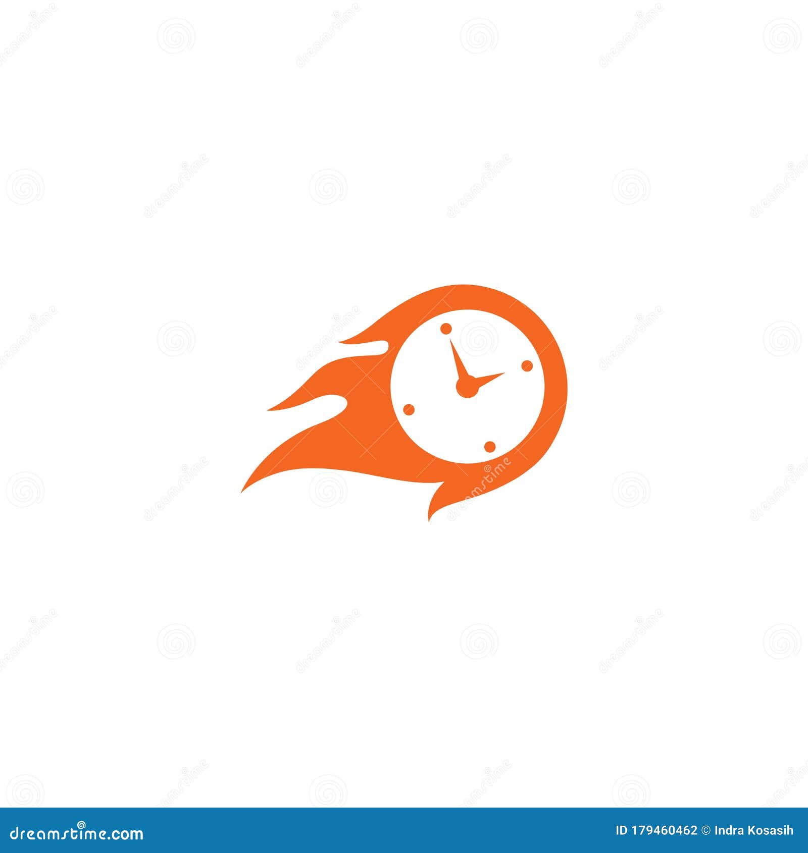 Fire clock logo design stock vector. Illustration of pressure - 179460462