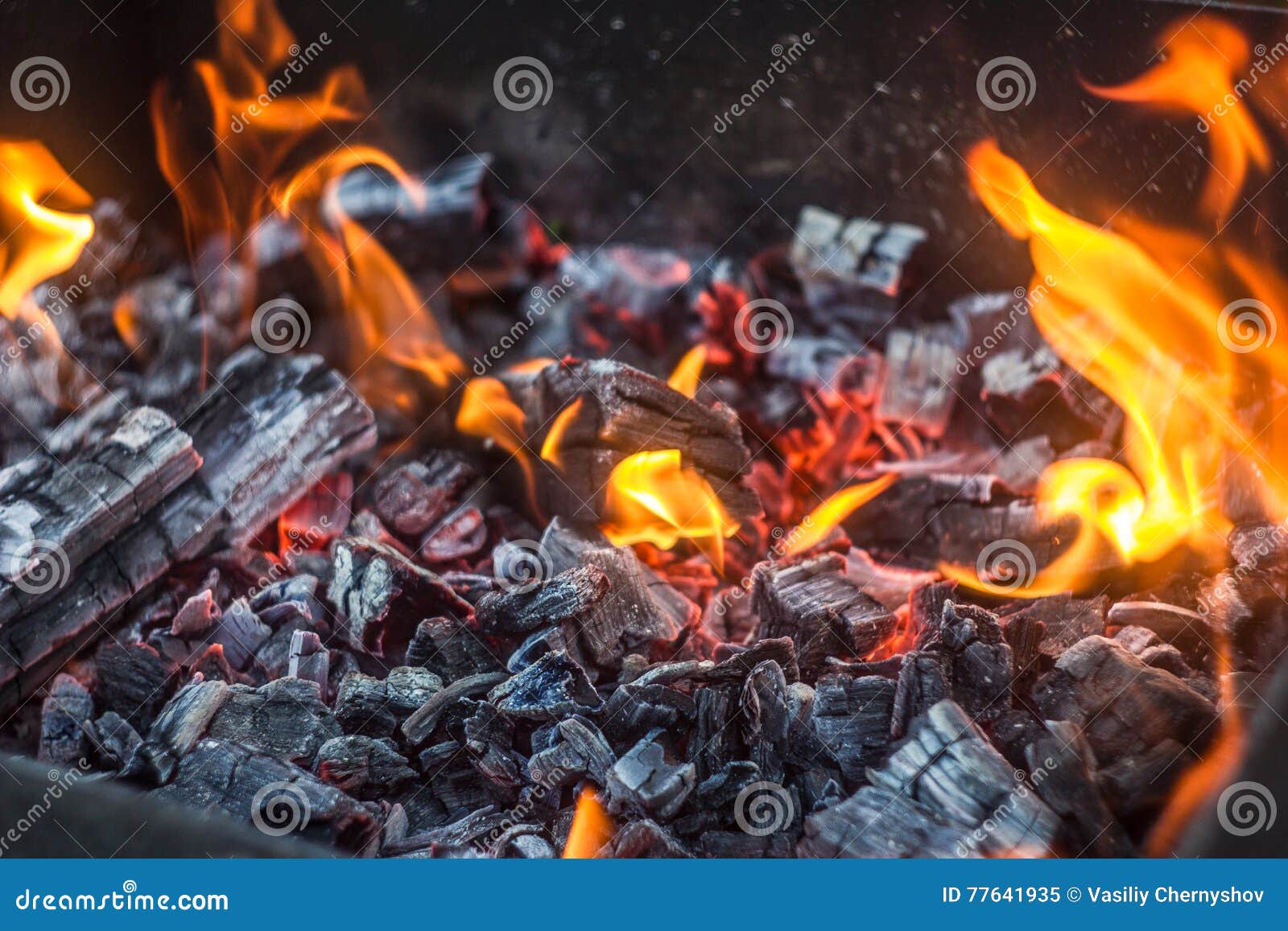 Fire&Coal stock image. Image of forest, cool, smoke - 77641935