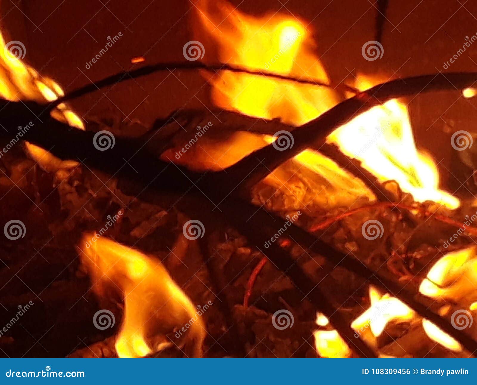 Alone stock photo. Image of flames, alone, coals, fire - 108309456