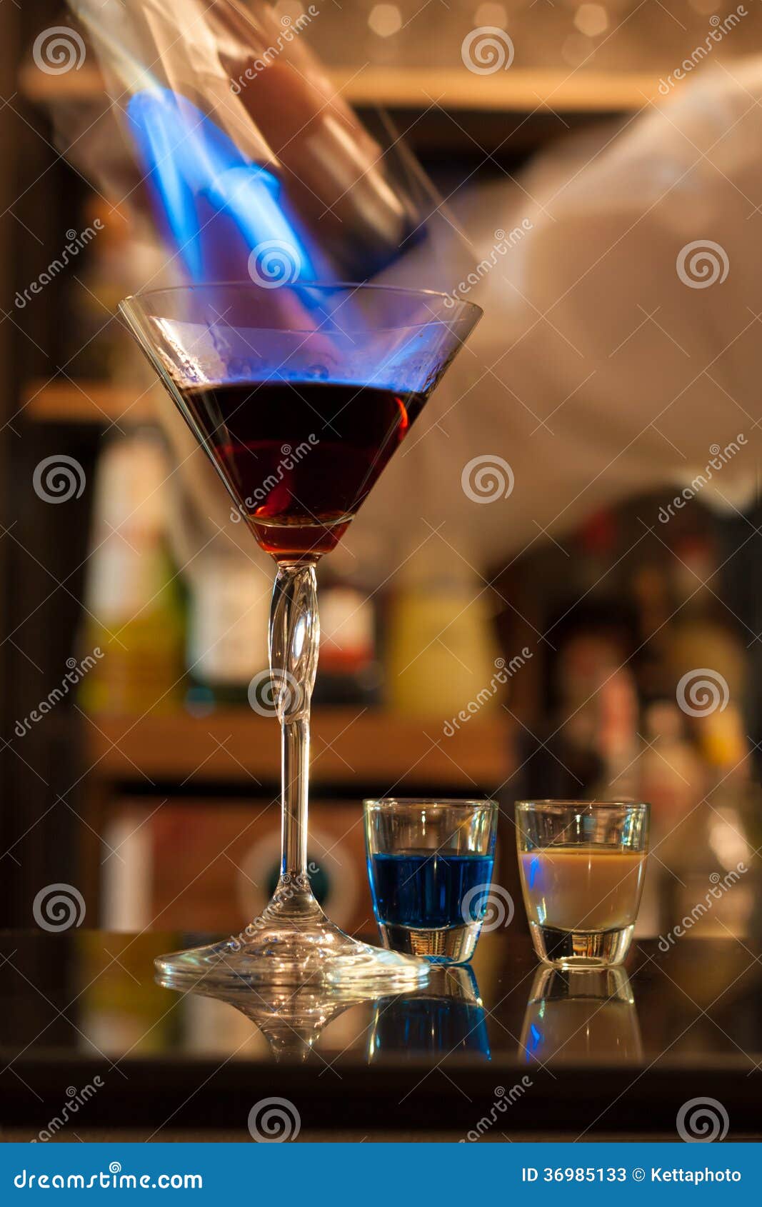 Fire on cocktail stock image. Image of color, kahlua - 36985133