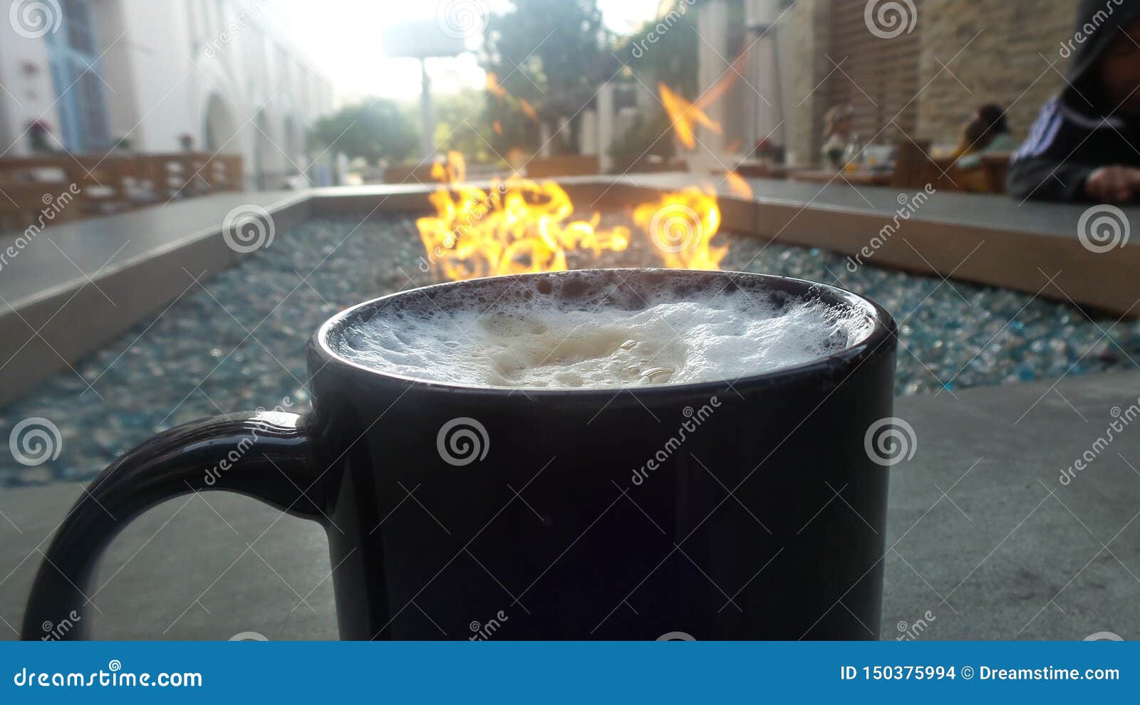 Fire coffee stock photo. Image of blue, fancy, glass - 150375994