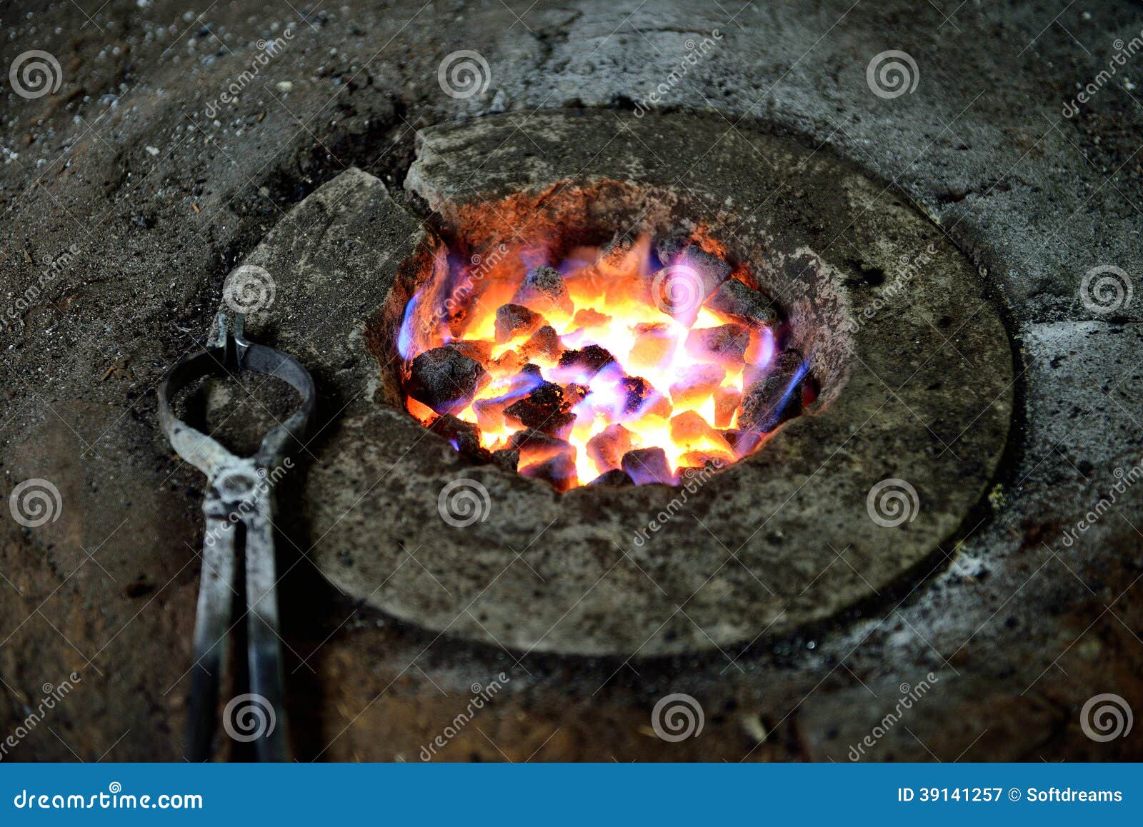 Fire of Coke is Ready To Melt Iron Stock Image - Image of anvil, fuel ...