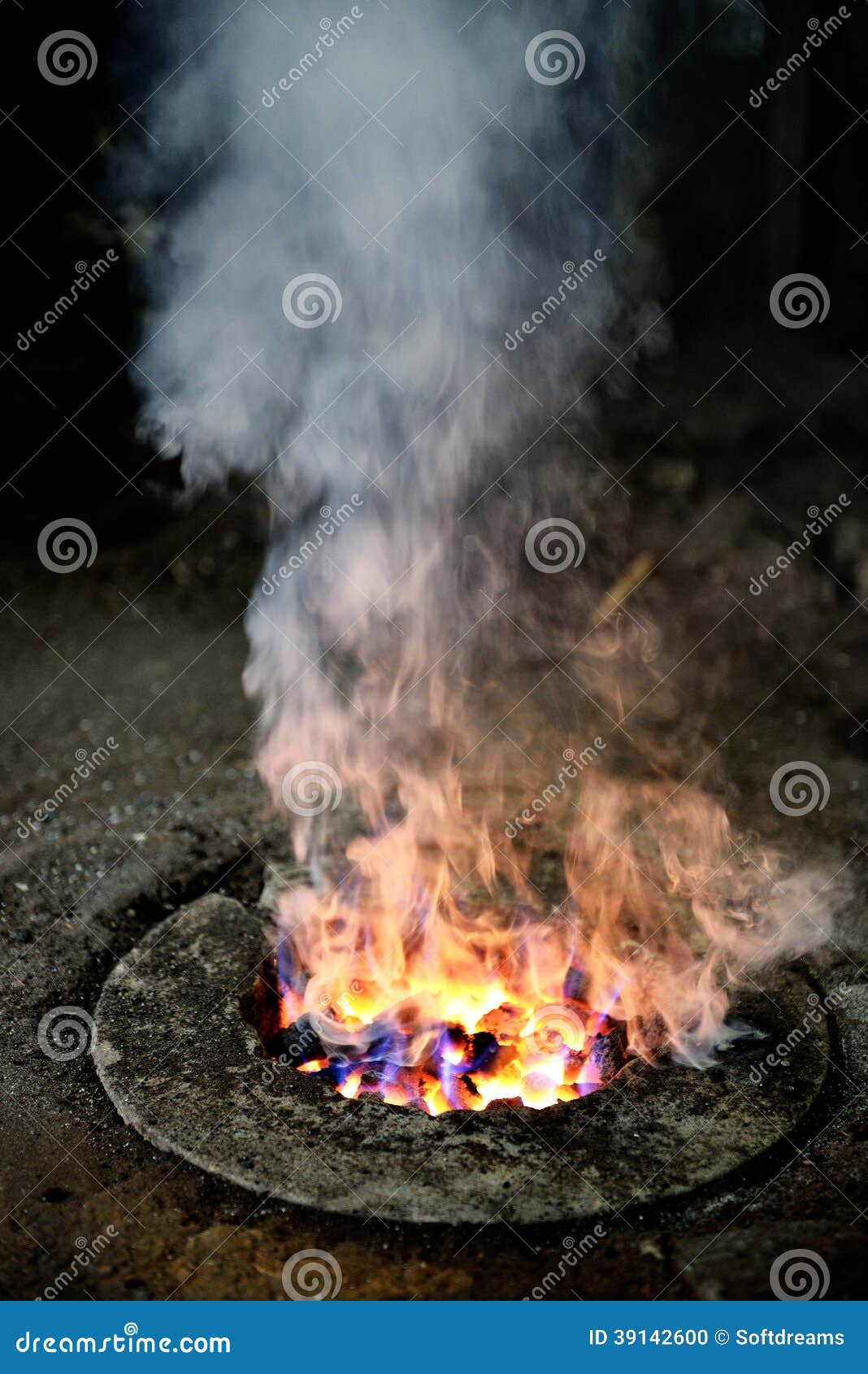 Fire of Coke is Ready To Melt Iron Stock Photo - Image of furnace ...