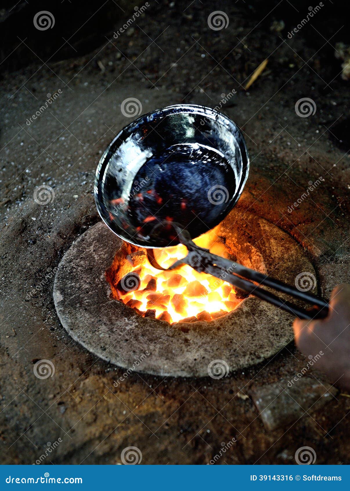 Fire of Coke is Ready To Melt Iron Stock Photo - Image of furnace, iron ...