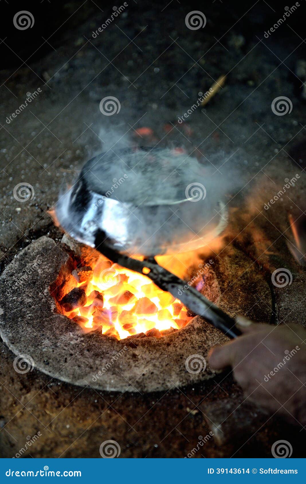 Fire of Coke is Ready To Melt Iron Stock Photo - Image of firewood ...