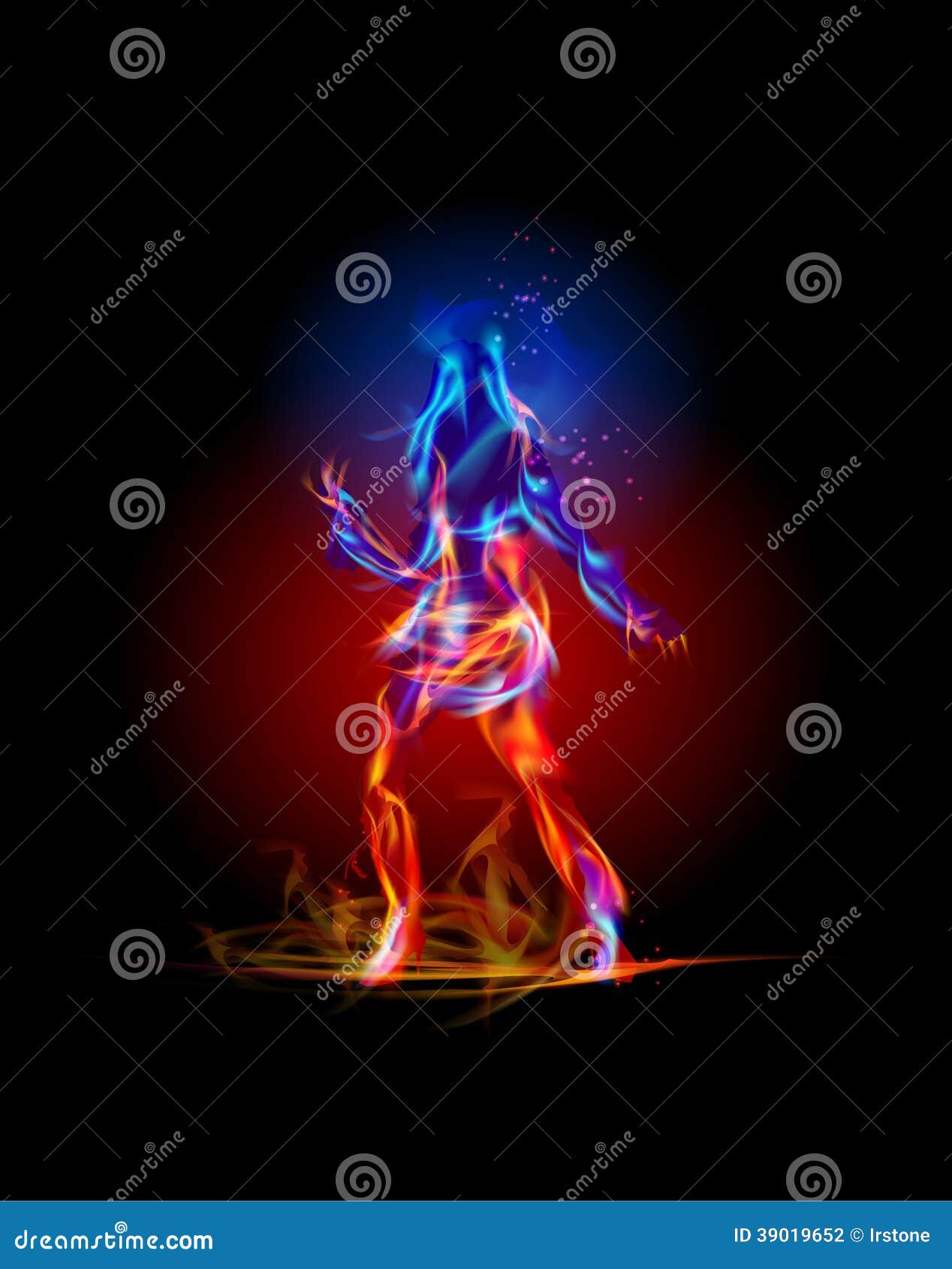 Fire Collection, Dancing Girl Stock Vector - Illustration of lifestyle ...