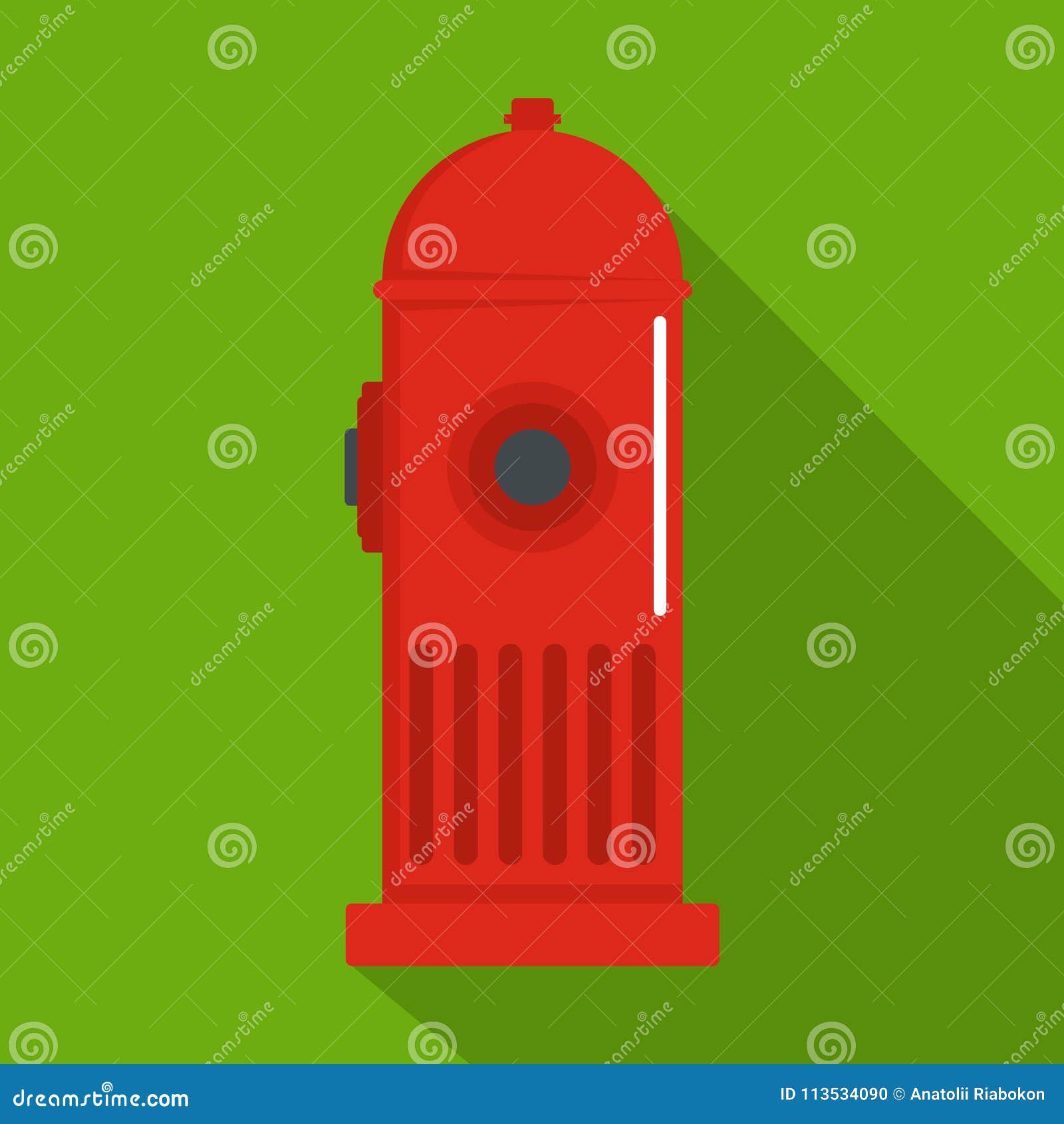 Fire Column Icon, Flat Style Stock Vector - Illustration of bonfire ...