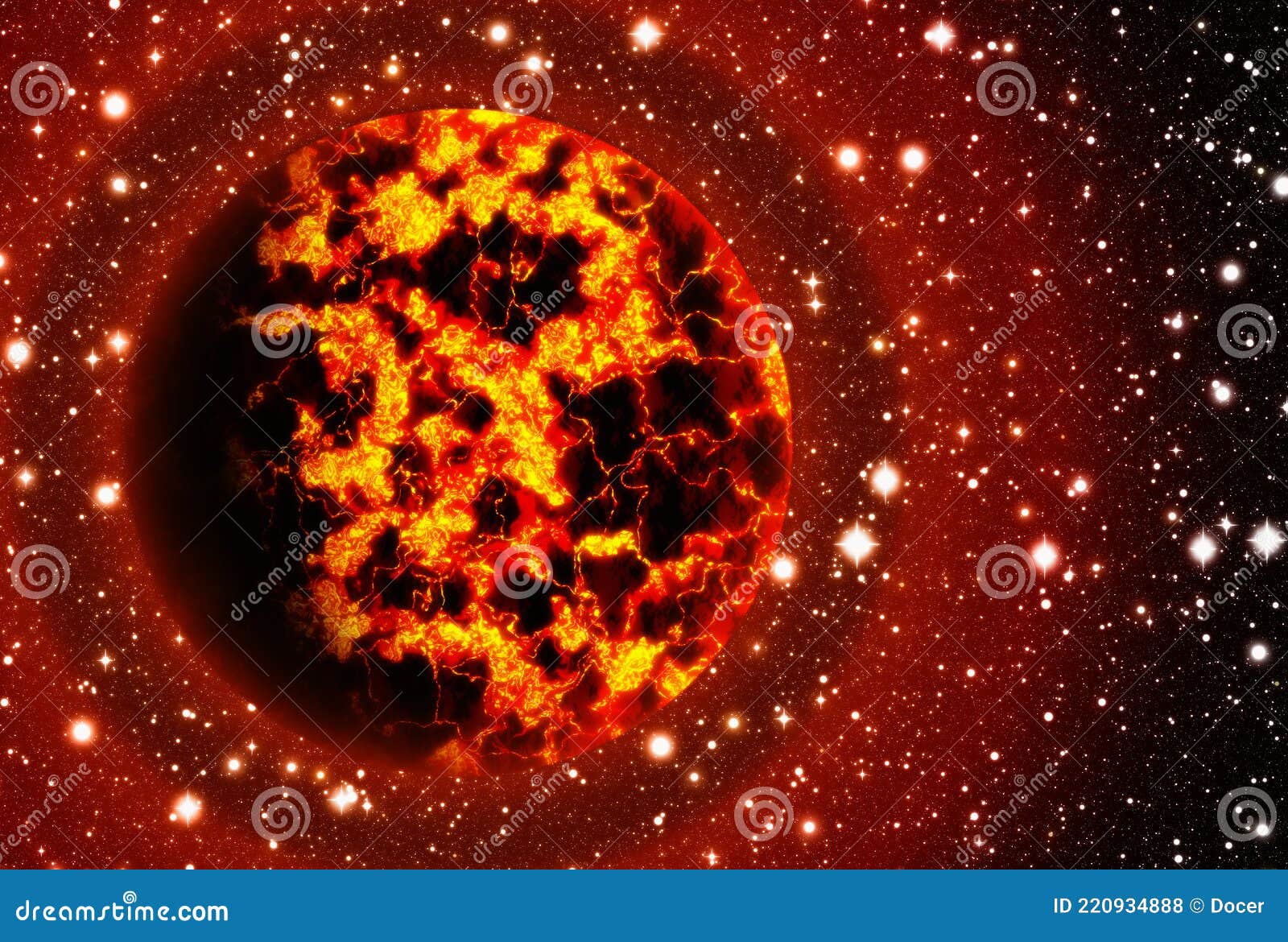 Fire Comet Flying on a Space Stock Illustration - Illustration of flash ...