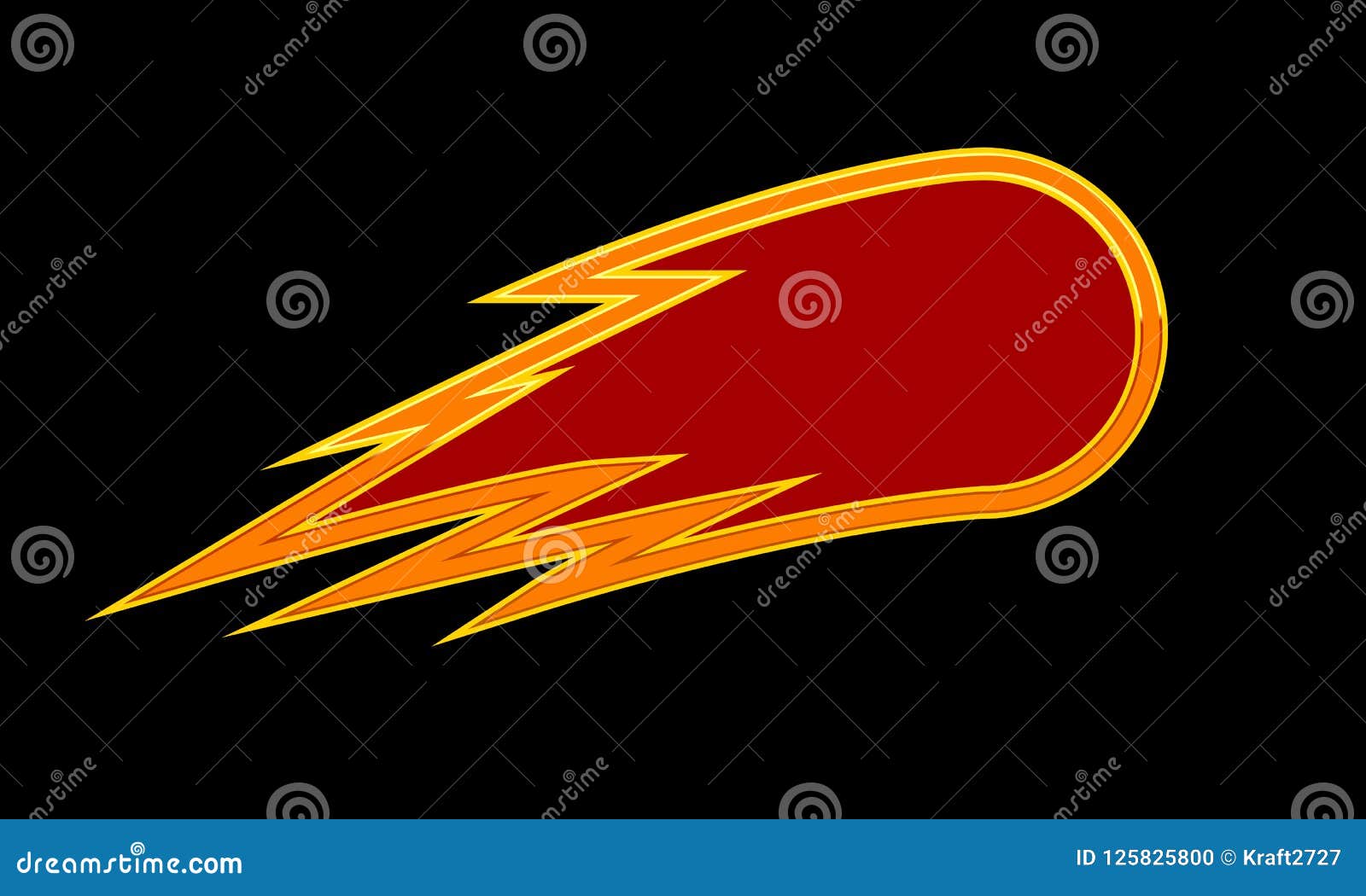 Fire Comet Logo Vector Illustration | CartoonDealer.com #125825800