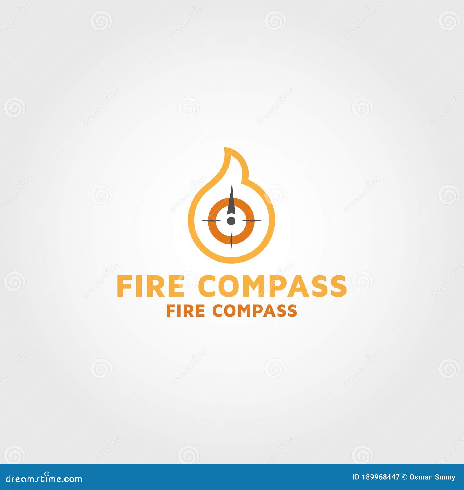 Fire Compass Vector Logo Design Template Stock Vector - Illustration of ...
