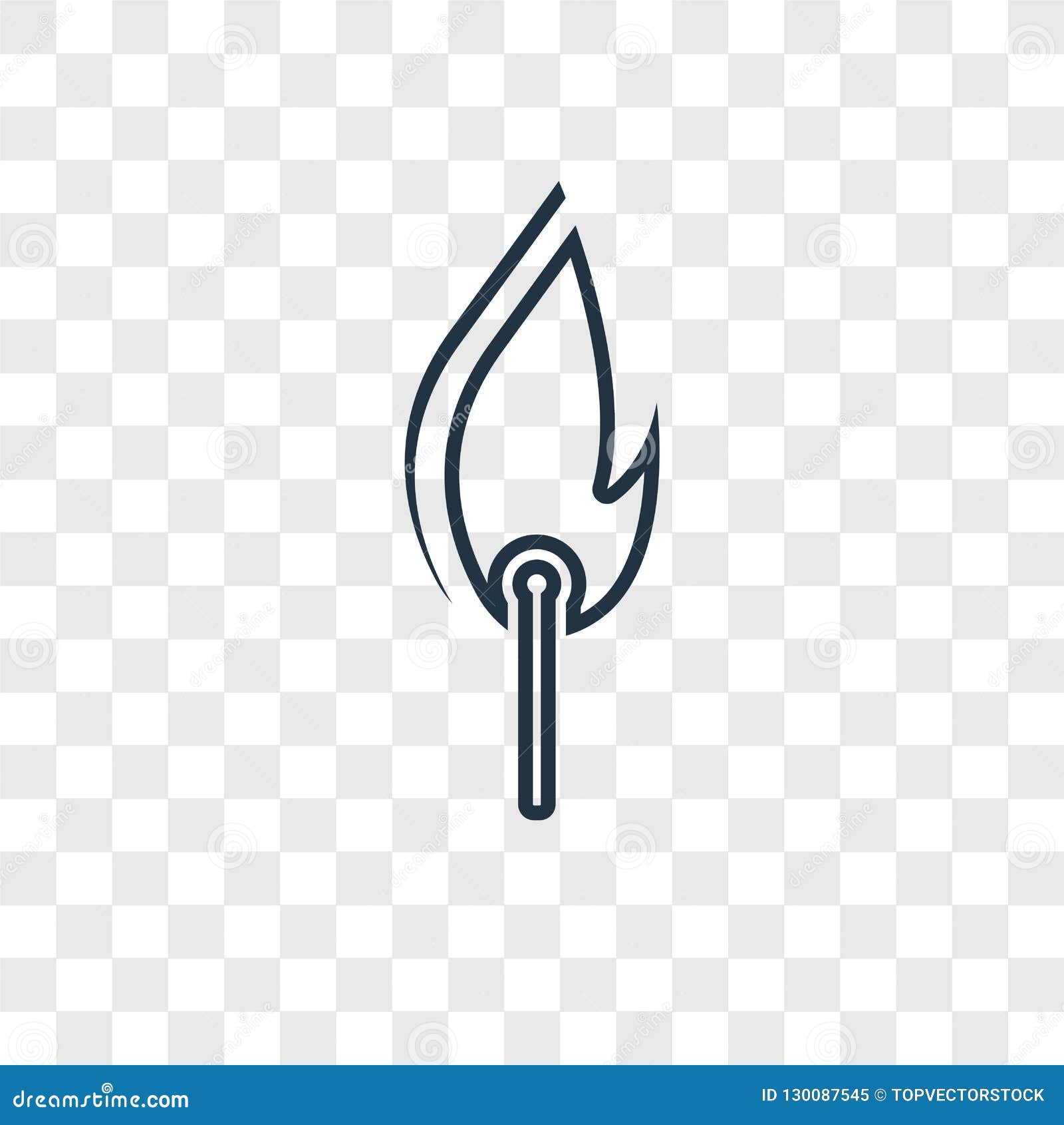 Fire Concept Vector Linear Icon Isolated on Transparent Background ...