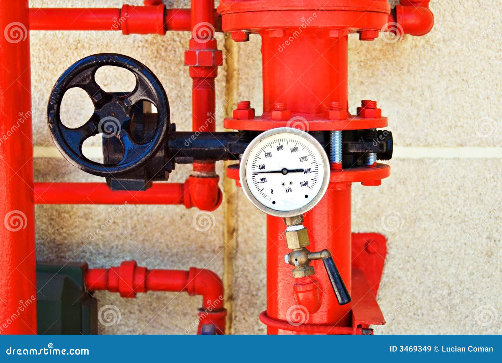 Fire control system stock image. Image of fire, gauge - 3469349