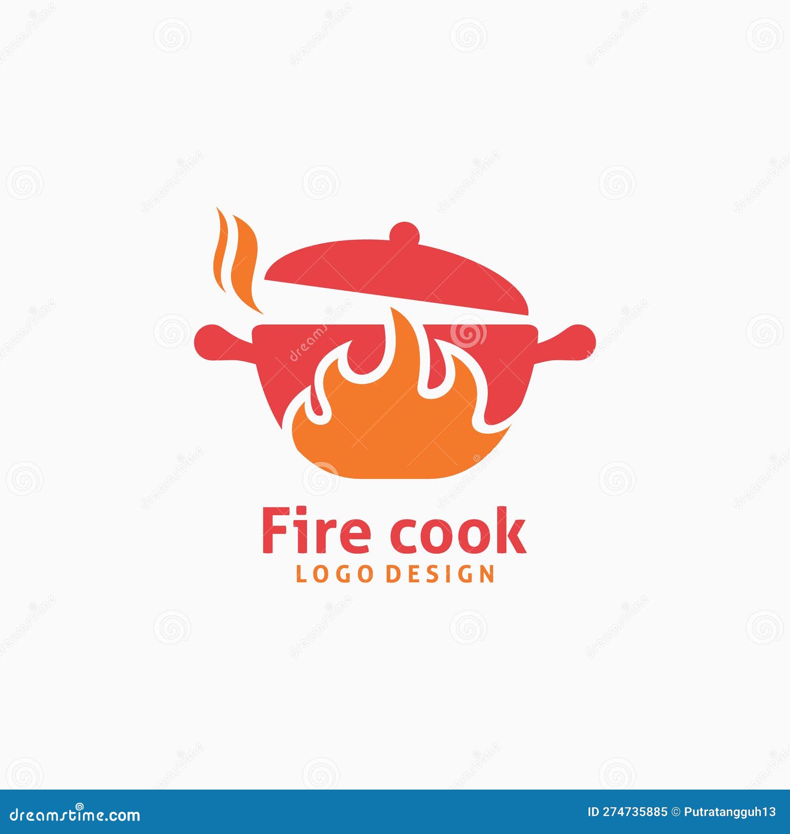 Fire cook logo design stock vector. Illustration of tasty - 274735885