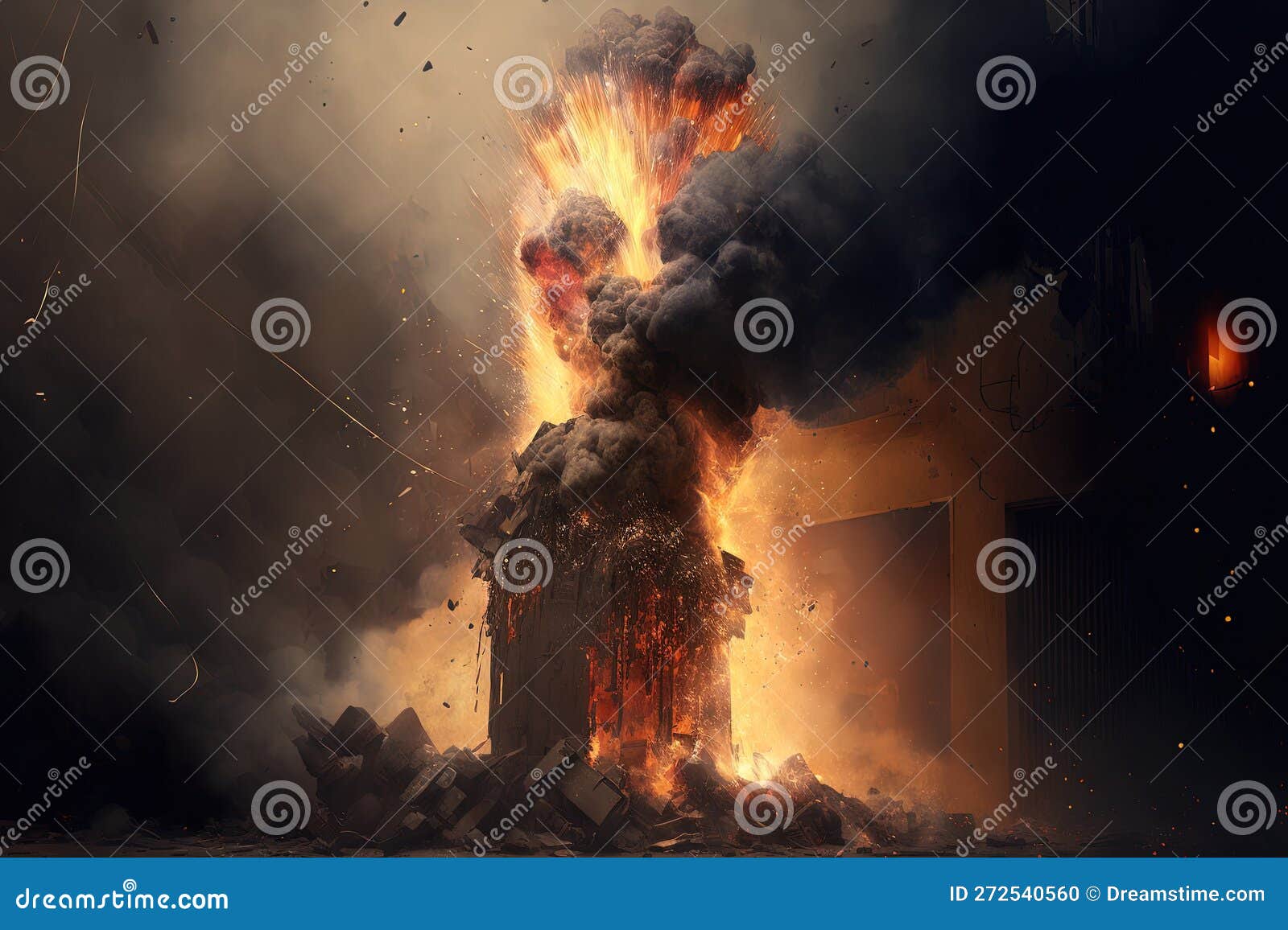 Fire cracker smoke stock illustration. Illustration of burn - 272540560