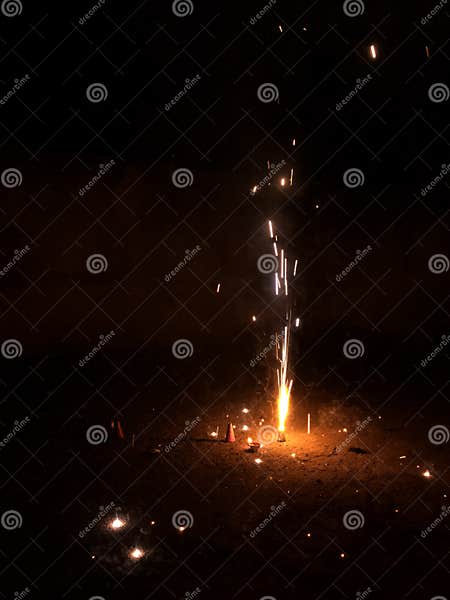 Fire Crackers during Diwali Stock Image - Image of environment ...