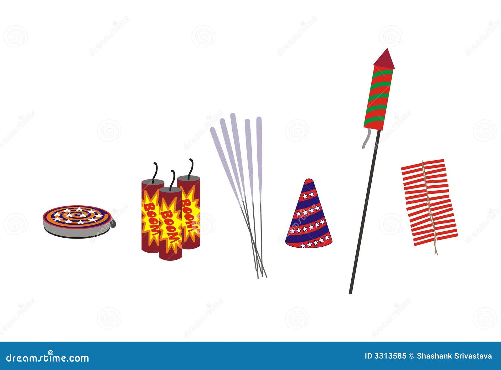 Fire Crackers - Isolated Illustration Stock Image | CartoonDealer.com ...