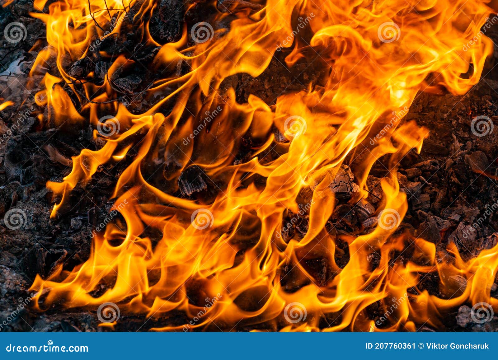 Fire Creates Infinity Shapes When It Burns. The Orange From The Flame ...