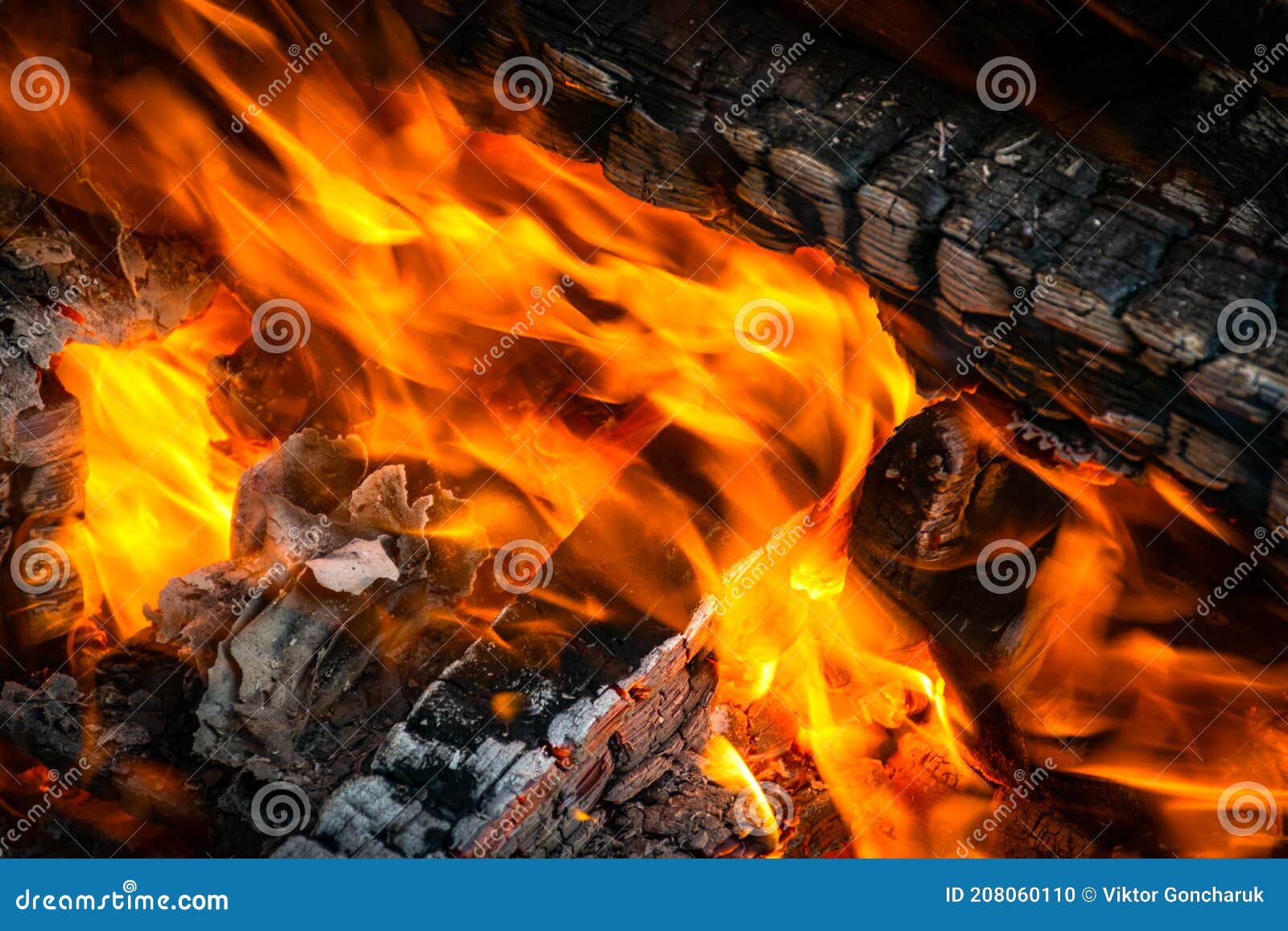 Fire Creates Infinity Shapes when it Burns. the Orange from the Flame ...