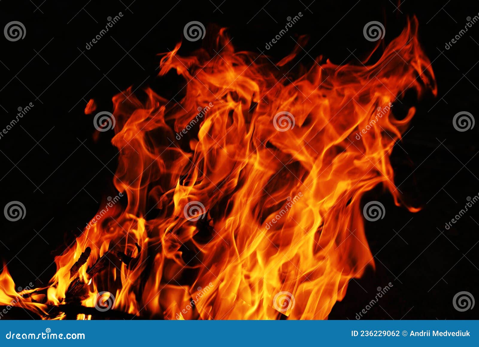 Fire Creates Infinity Shapes when it Burns. the Orange from the Flame ...