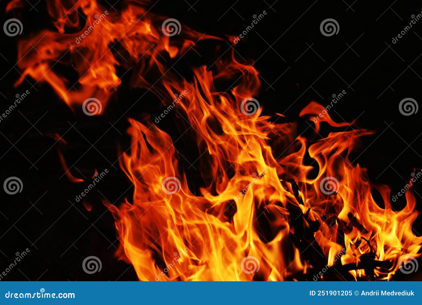 Fire Creates Infinity Shapes when it Burns. the Orange from the Flame ...