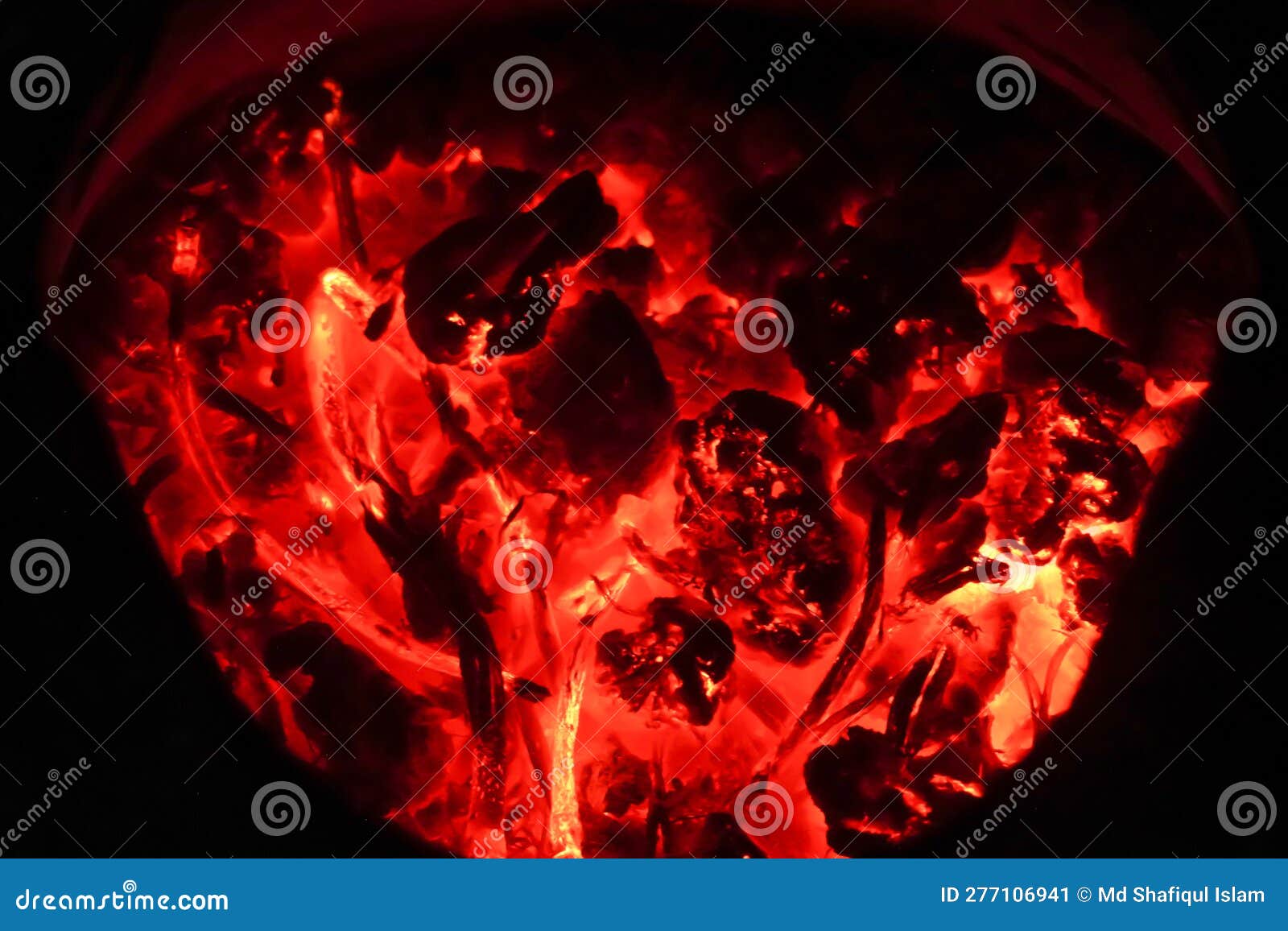 Fire Creates Infinity Shapes When It Burns. The Orange From The Flame ...