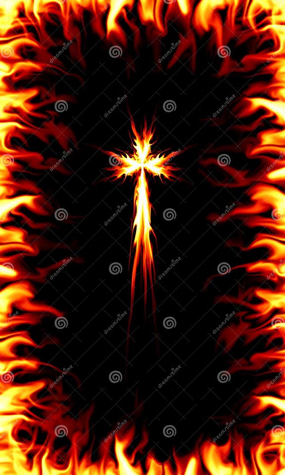 Fire Cross stock illustration. Illustration of rectangle - 14981252