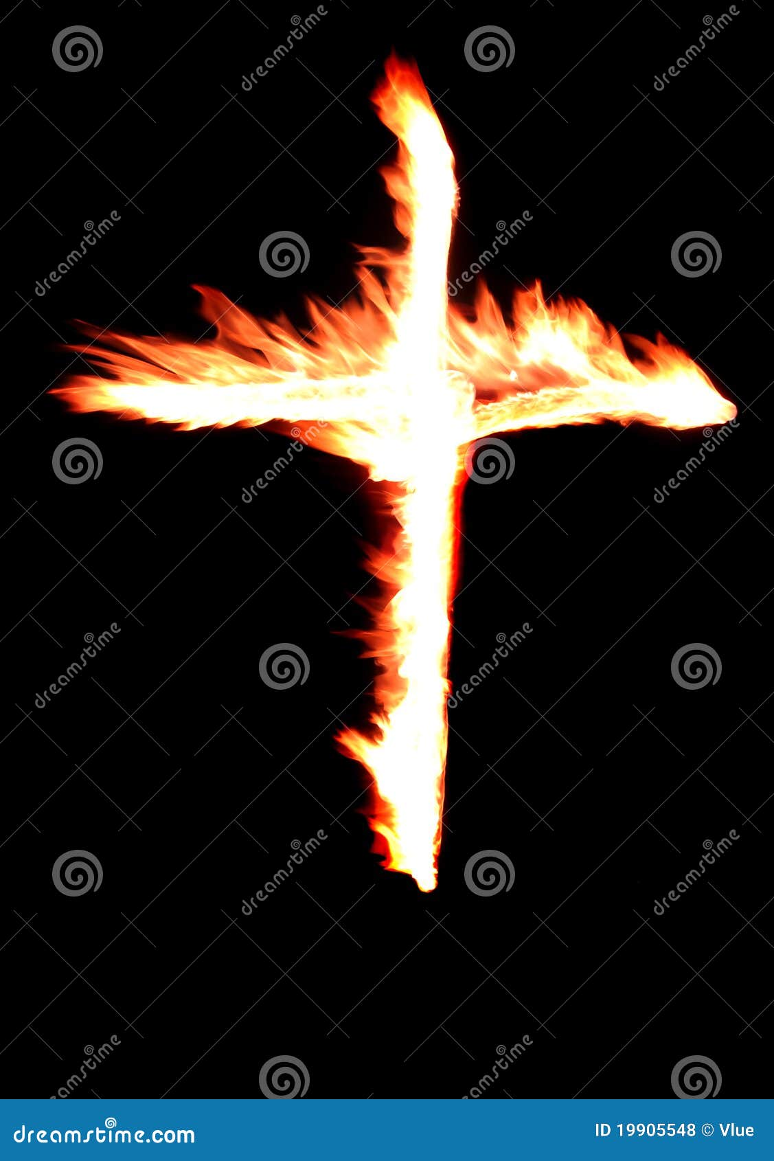 Fire Cross stock photo. Image of jesus, black, letter - 19905548