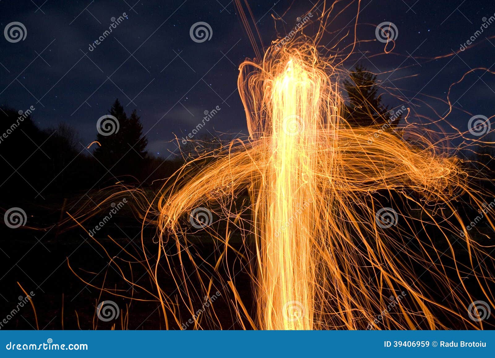 Fire cross stock image. Image of moving, fire, branch - 39406959