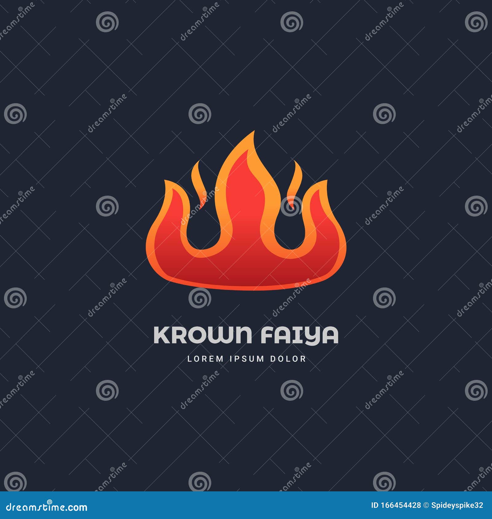 Fire Crown Sign. Isolated Vector Illustration Stock Vector ...