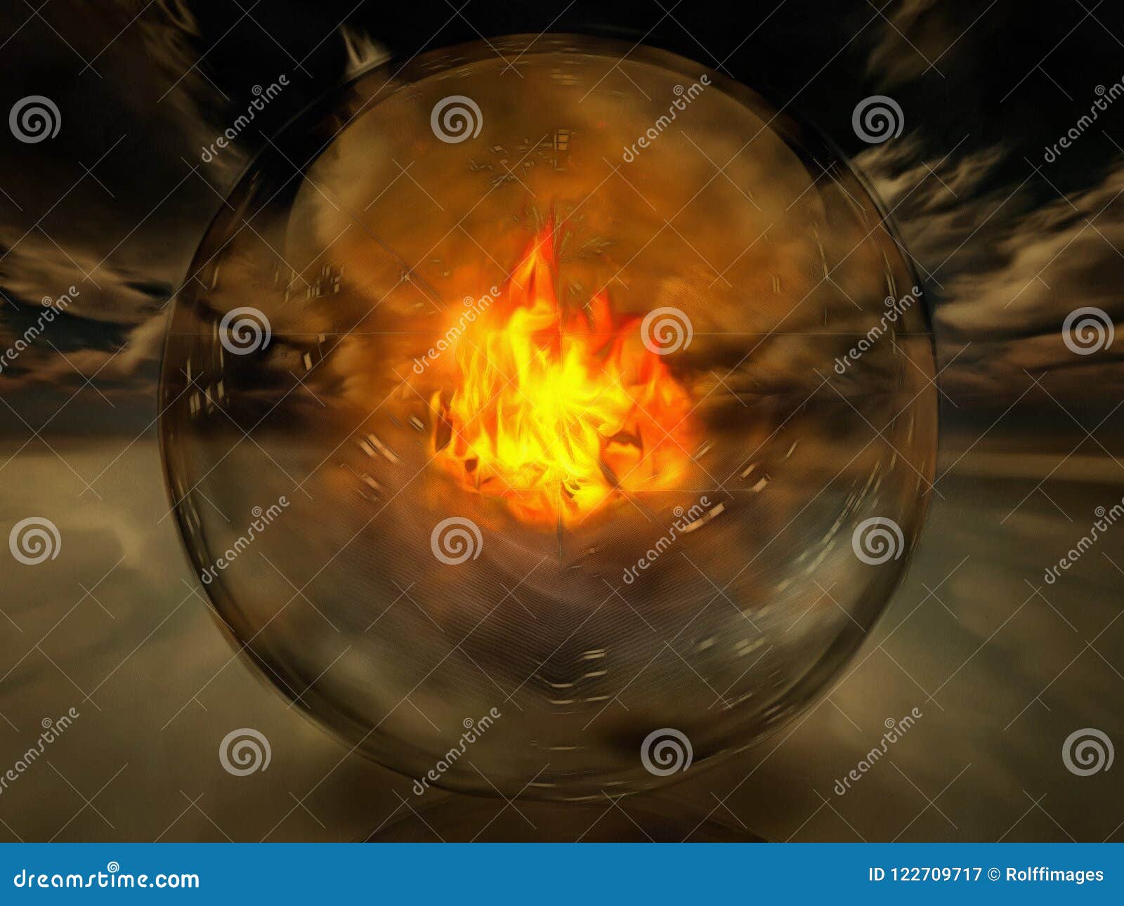 Fire stock image. Image of mystical, occult, glass, fire - 122709717