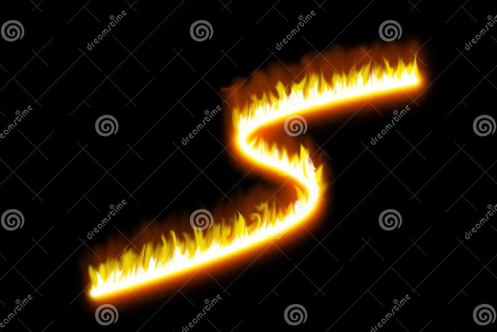 Fire curve line glow stock illustration. Illustration of burn - 23727240