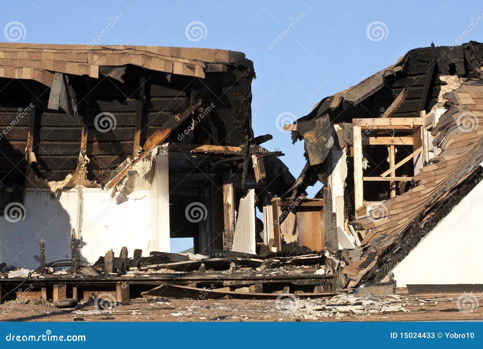 Fire Damage stock image. Image of construction, smoke - 15024433