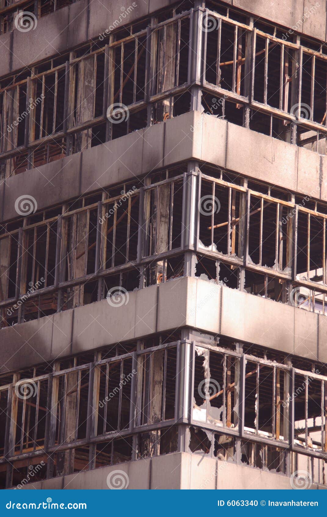 Fire damage stock photo. Image of demolition, demolish - 6063340