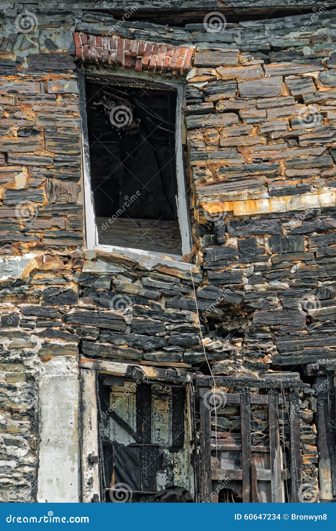 Fire Damage stock photo. Image of ruin, destroyed, house - 60647234
