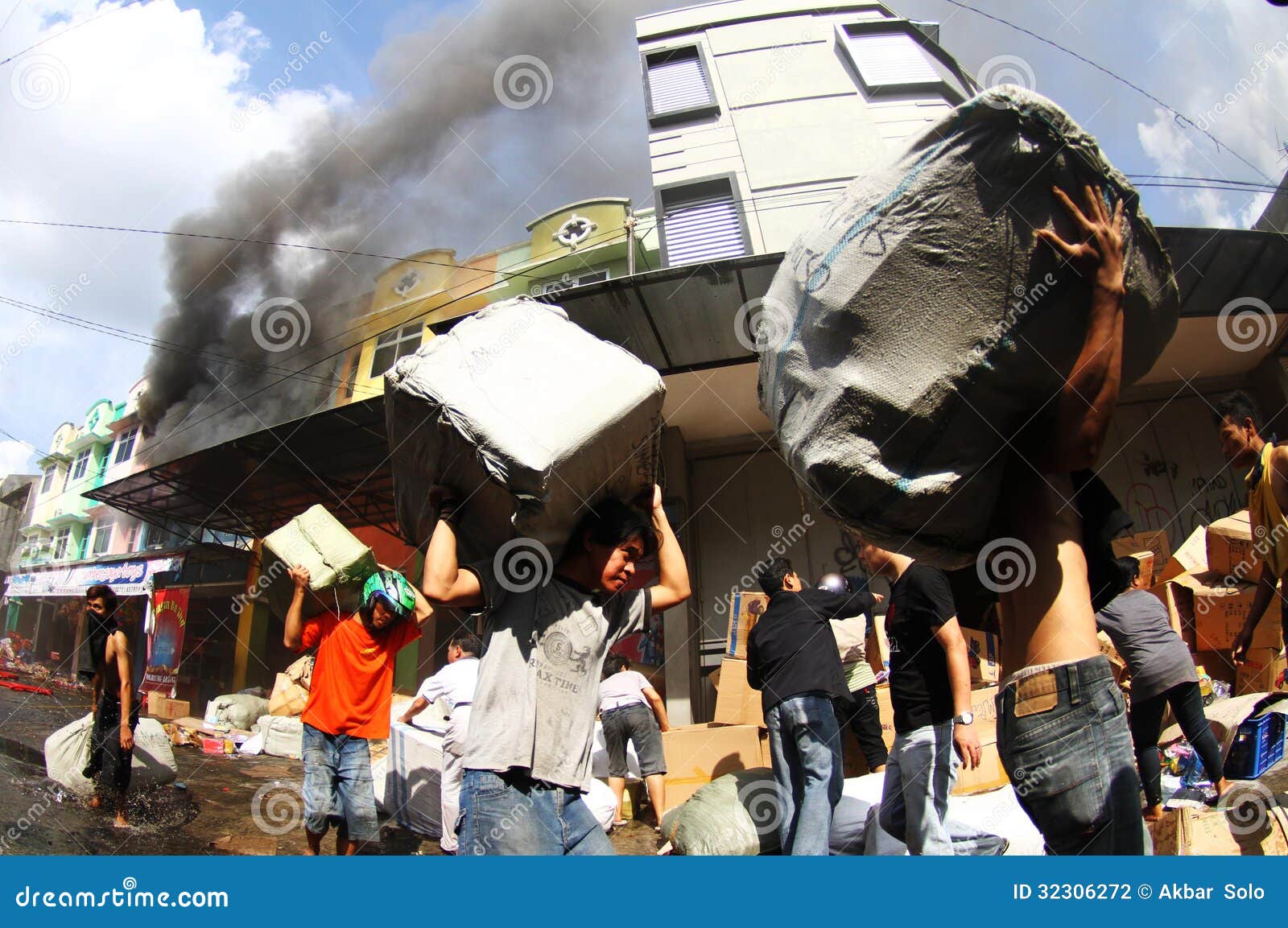 Fire damage editorial photography. Image of asia, property - 32306272