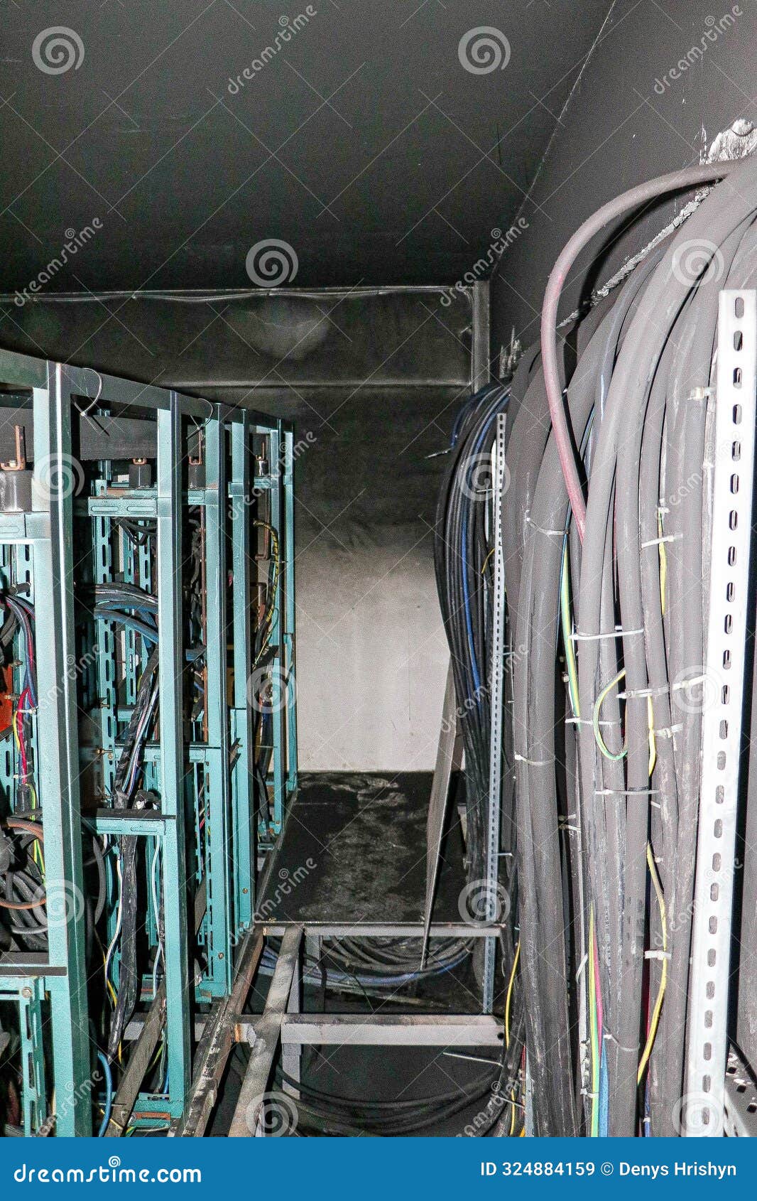 Fire Damage in Server Room Electrical Panel Stock Image - Image of ...