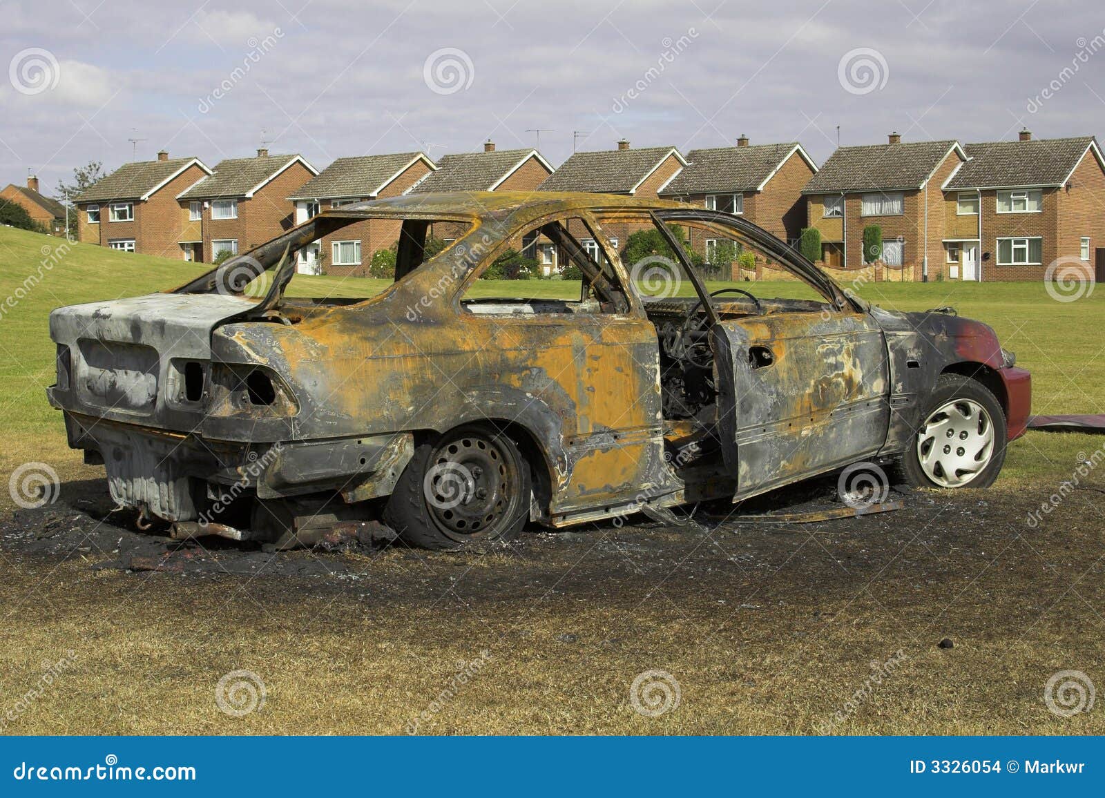 Fire Damaged Car stock photo. Image of theft, dumped, insurance - 3326054
