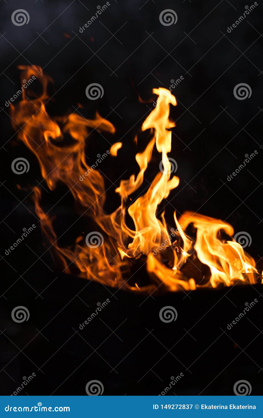 Fire Dance â€“ Dancing Fire at Night. Stock Image - Image of light ...