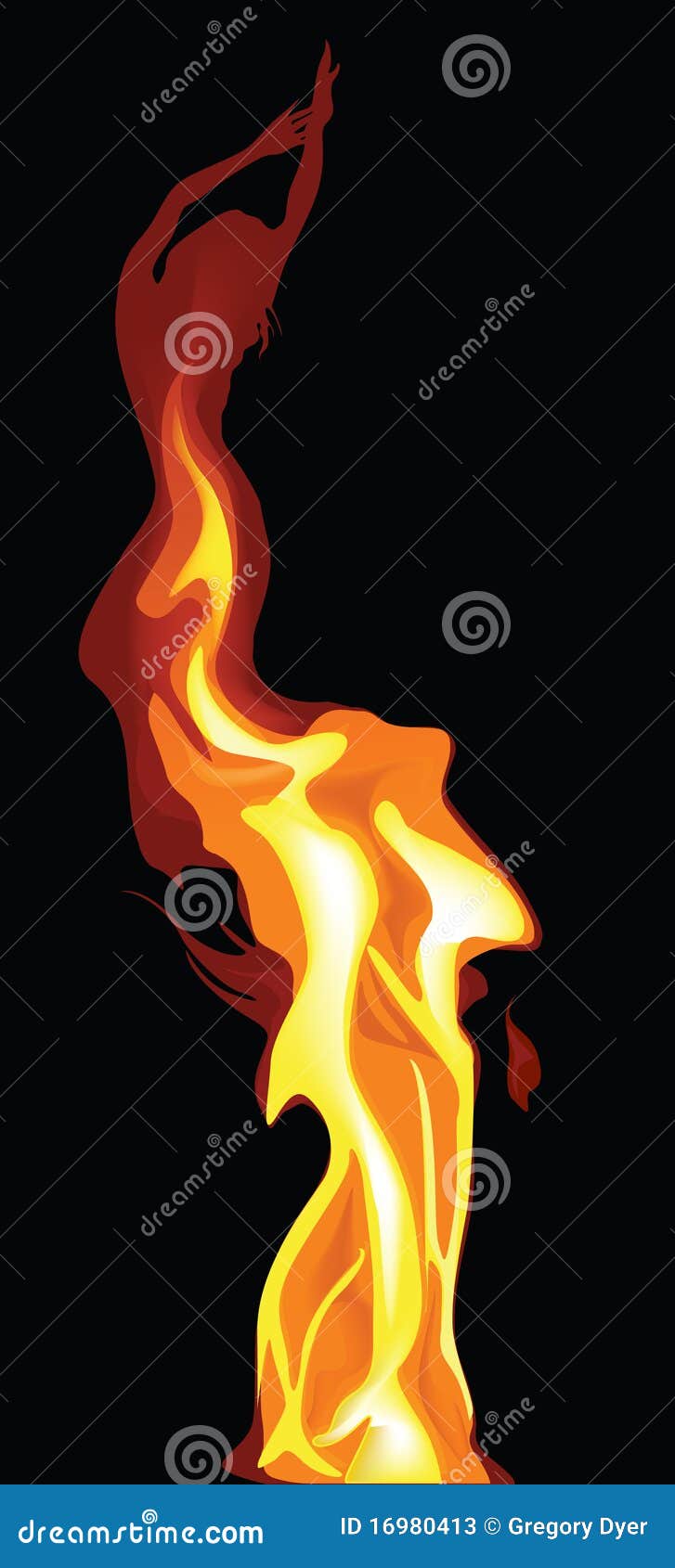 The Fire Dancer stock vector. Illustration of female - 16980413