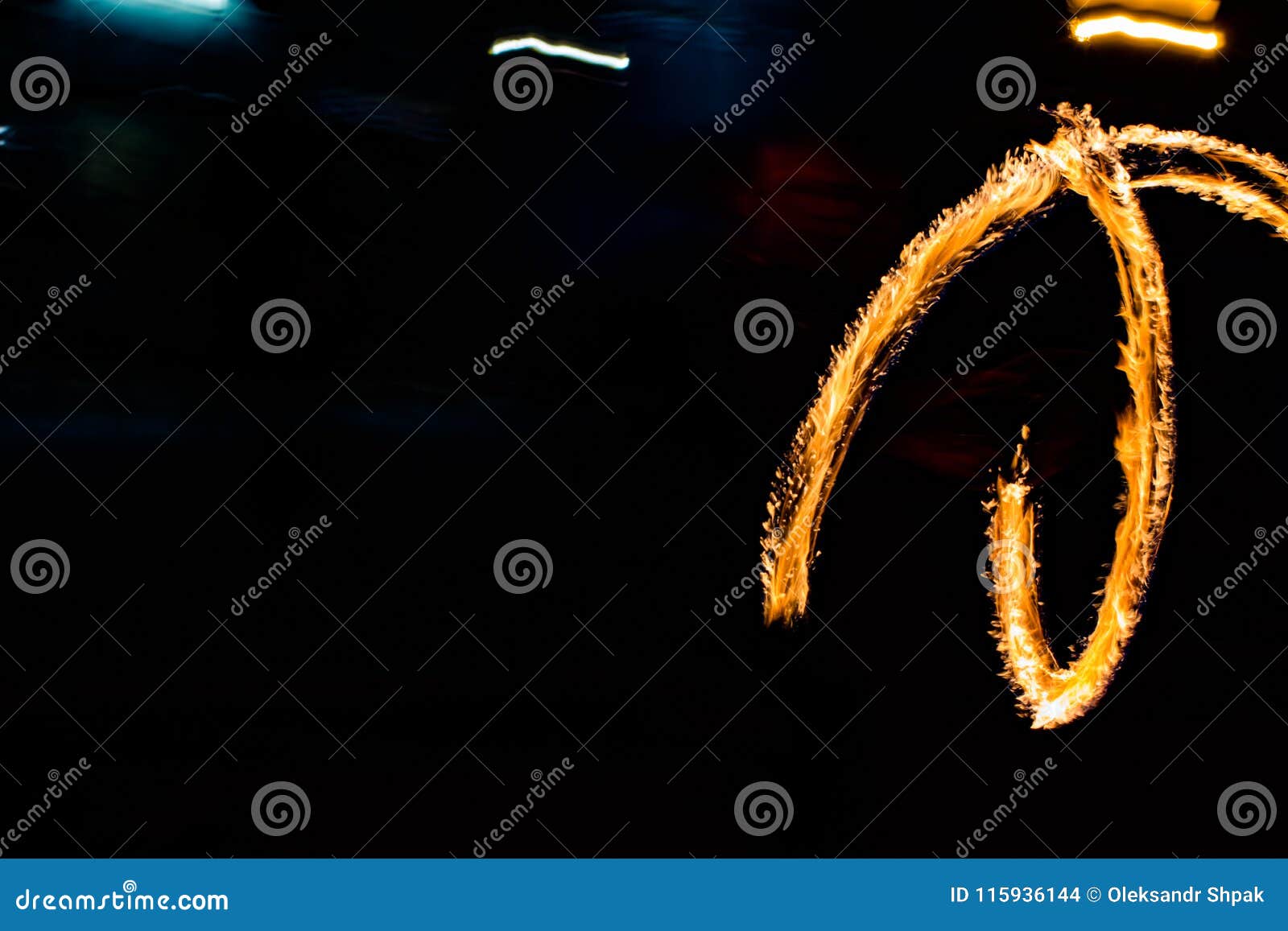 Fire Dancers Swing Fire Dancing Show Fire Show Dance Man Juggling with ...