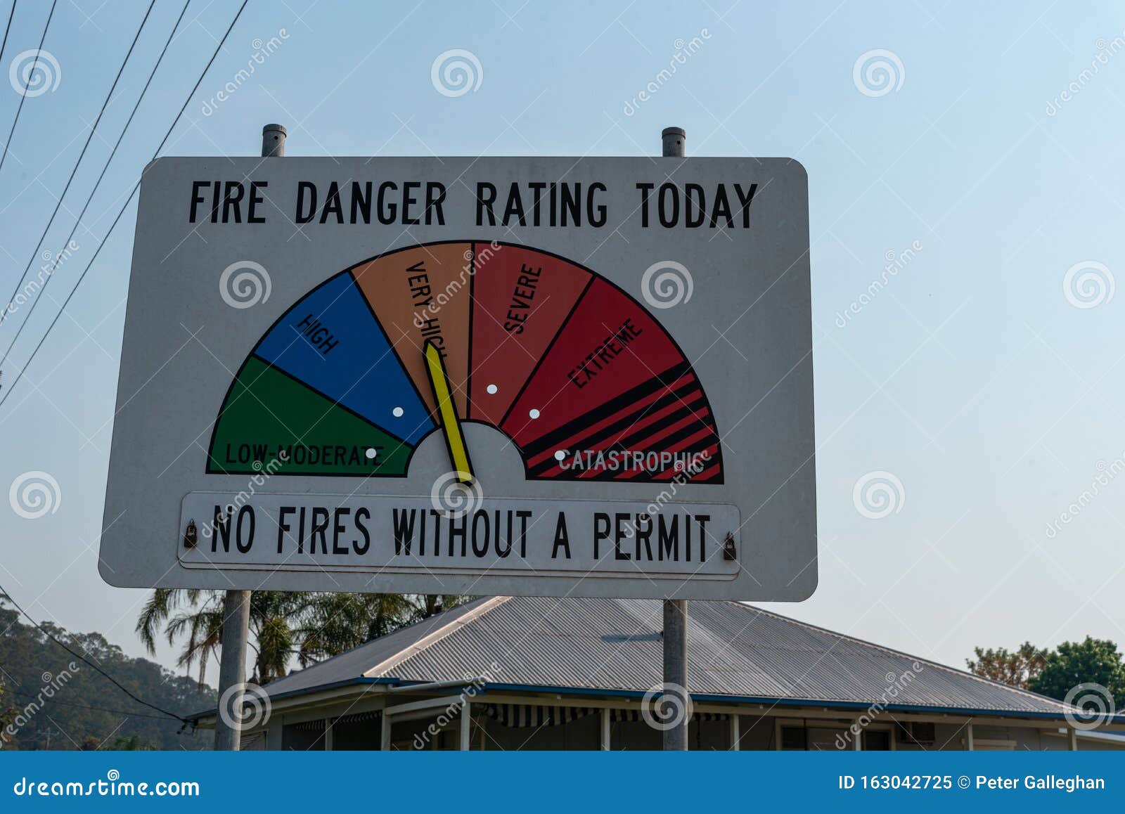 Fire Danger Rating Sign in Australia Stock Image - Image of multi ...
