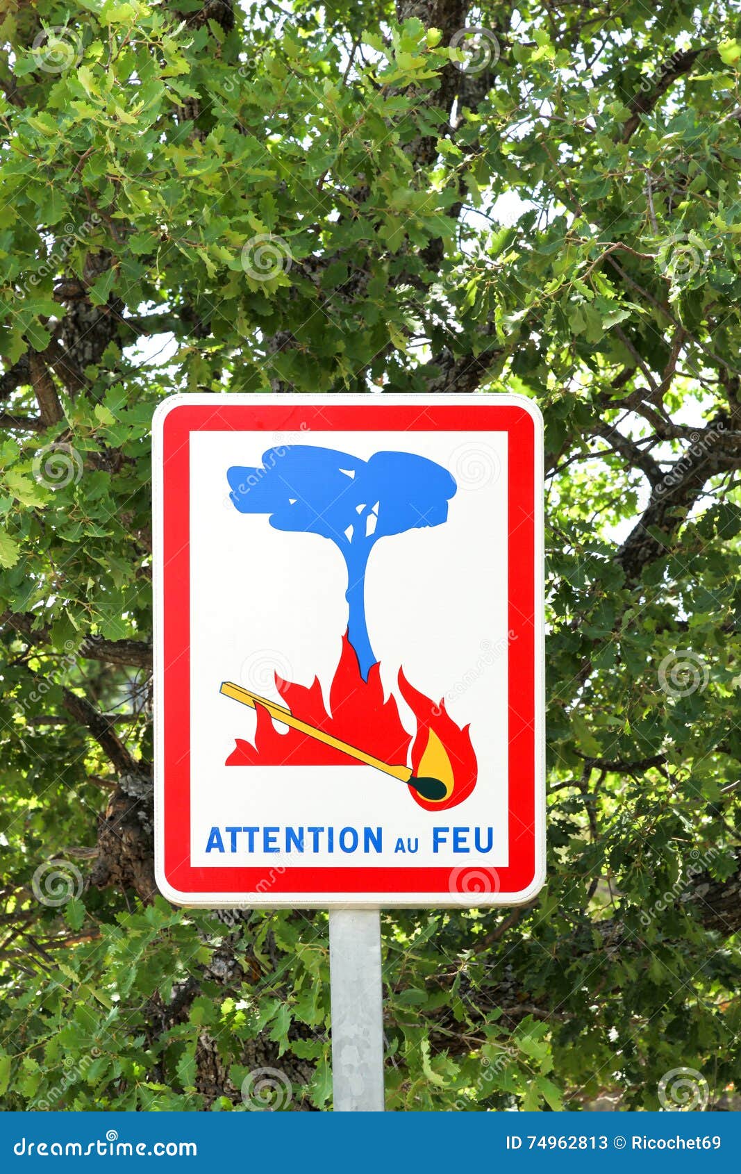 Fire danger road sign stock image. Image of warning, signal - 74962813