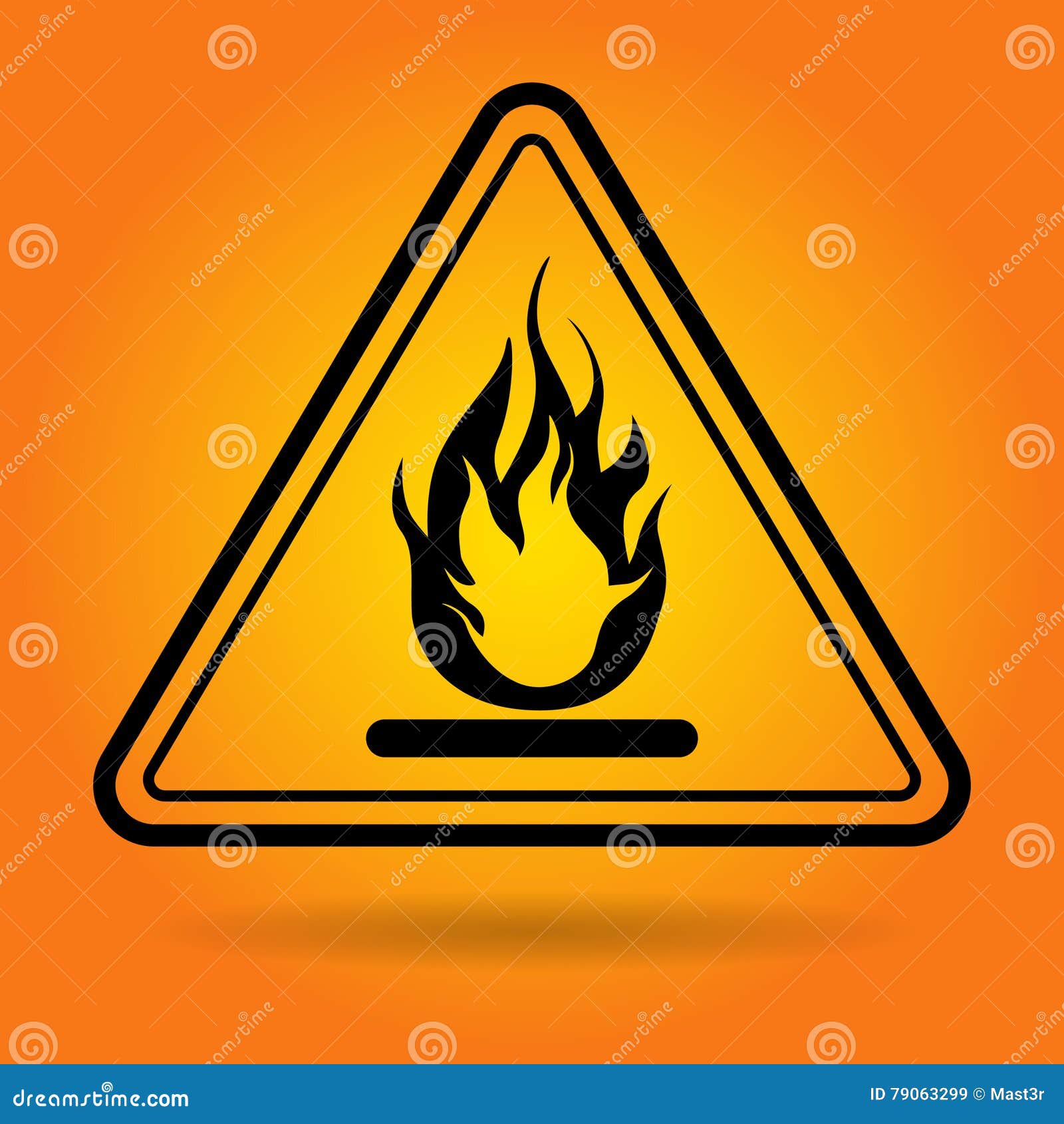 Fire Danger Safety Sign Icon Stock Vector - Illustration of attention ...