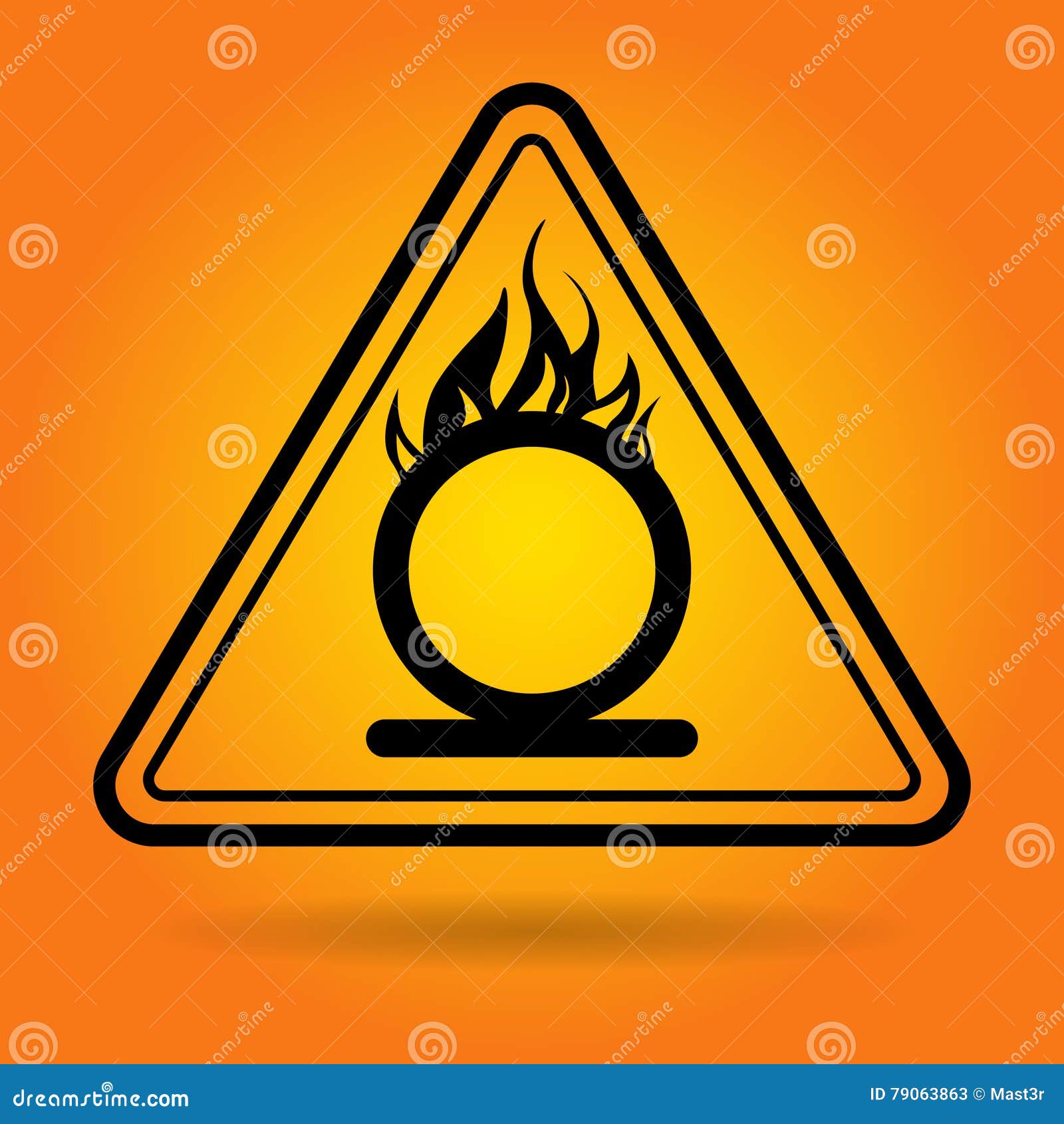 Fire Danger Safety Sign Icon Stock Vector - Illustration of beware ...