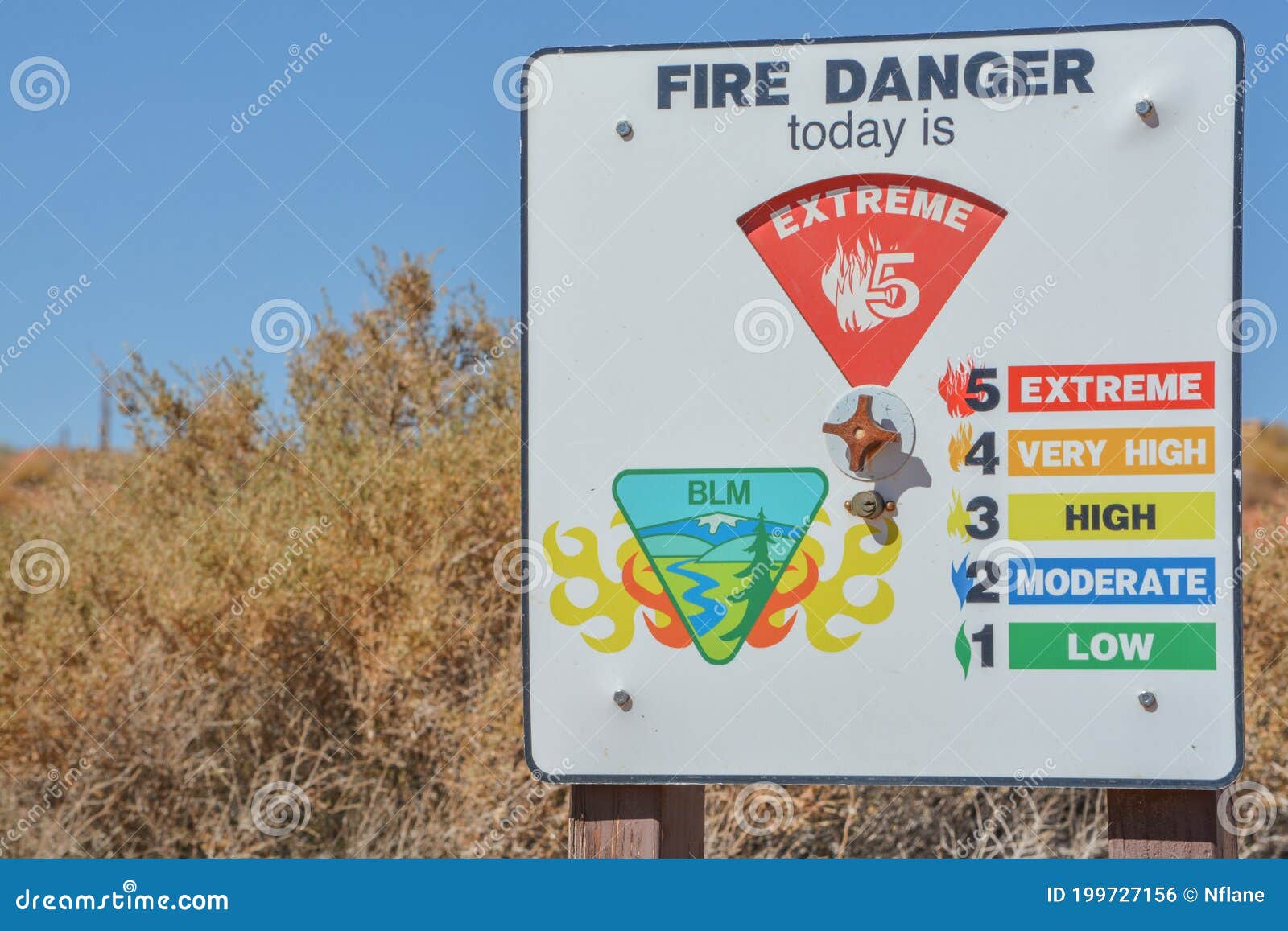 A Moderate Fire Hazard Sign At Glenbow Ranch Provincial Park Editorial ...