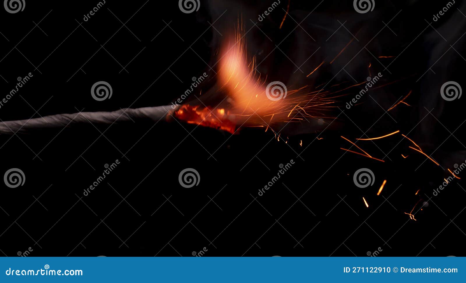 Fire in Dark. Explosion Black Powder Stock Photo - Image of powder ...