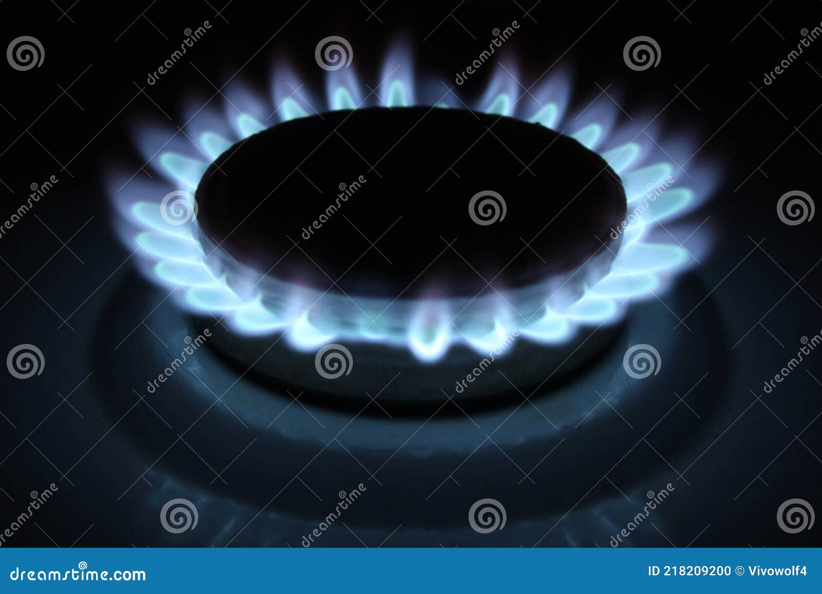 Gas stove fire stock photo. Image of font, night, stove - 218209200